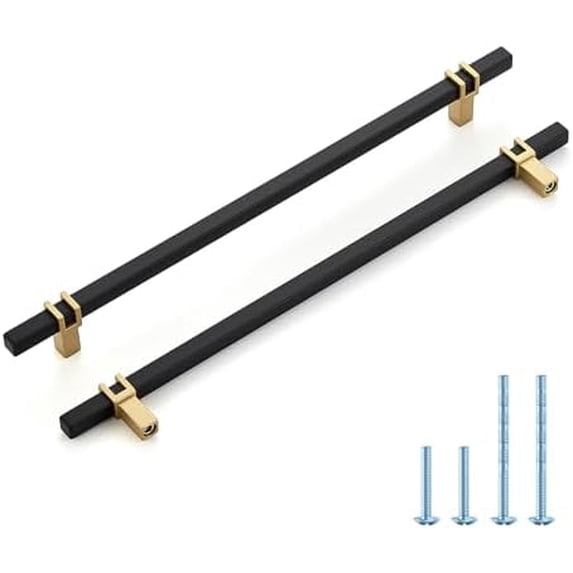 10 inch Cabinet Handles, 10 Pack Kitchen Cabinet Handles Matte Black ...