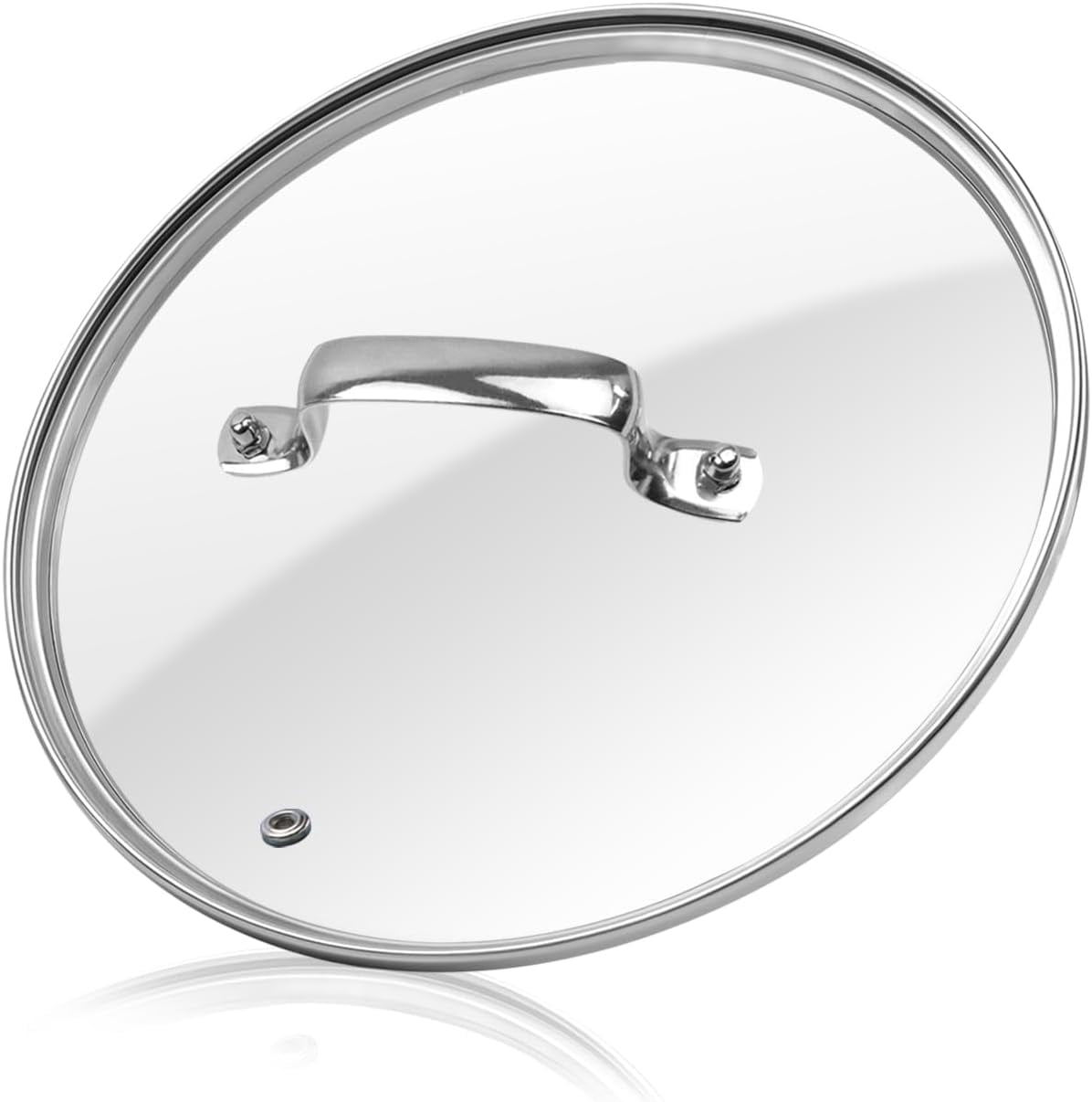 10-inch Clear Glass Pot Lid with Stainless Steel Handle - Tempered ...