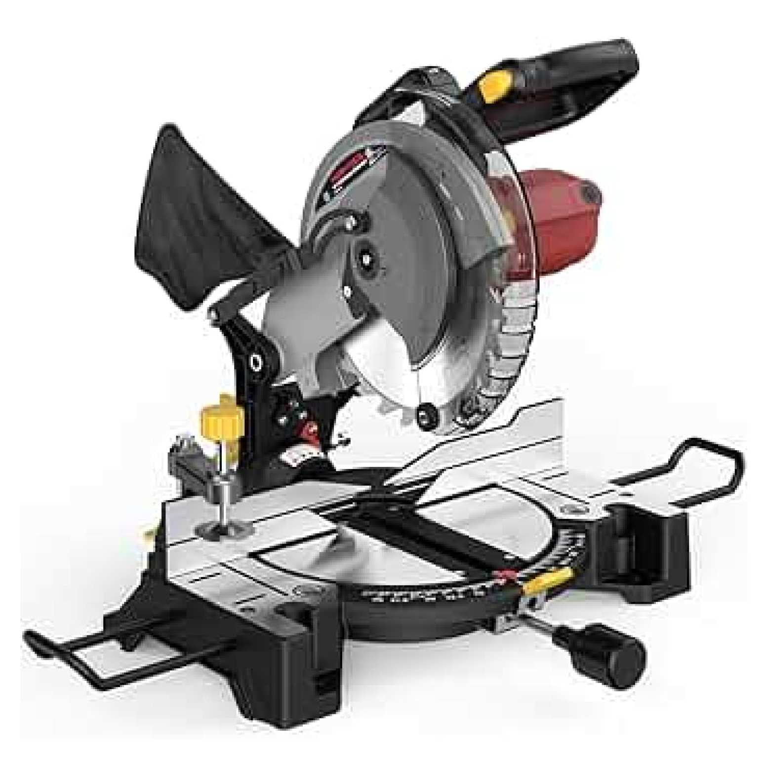 10-inch Compound Miter Saw, 5000RPM, 15 Amp, Single Bevel 0-45° with ...