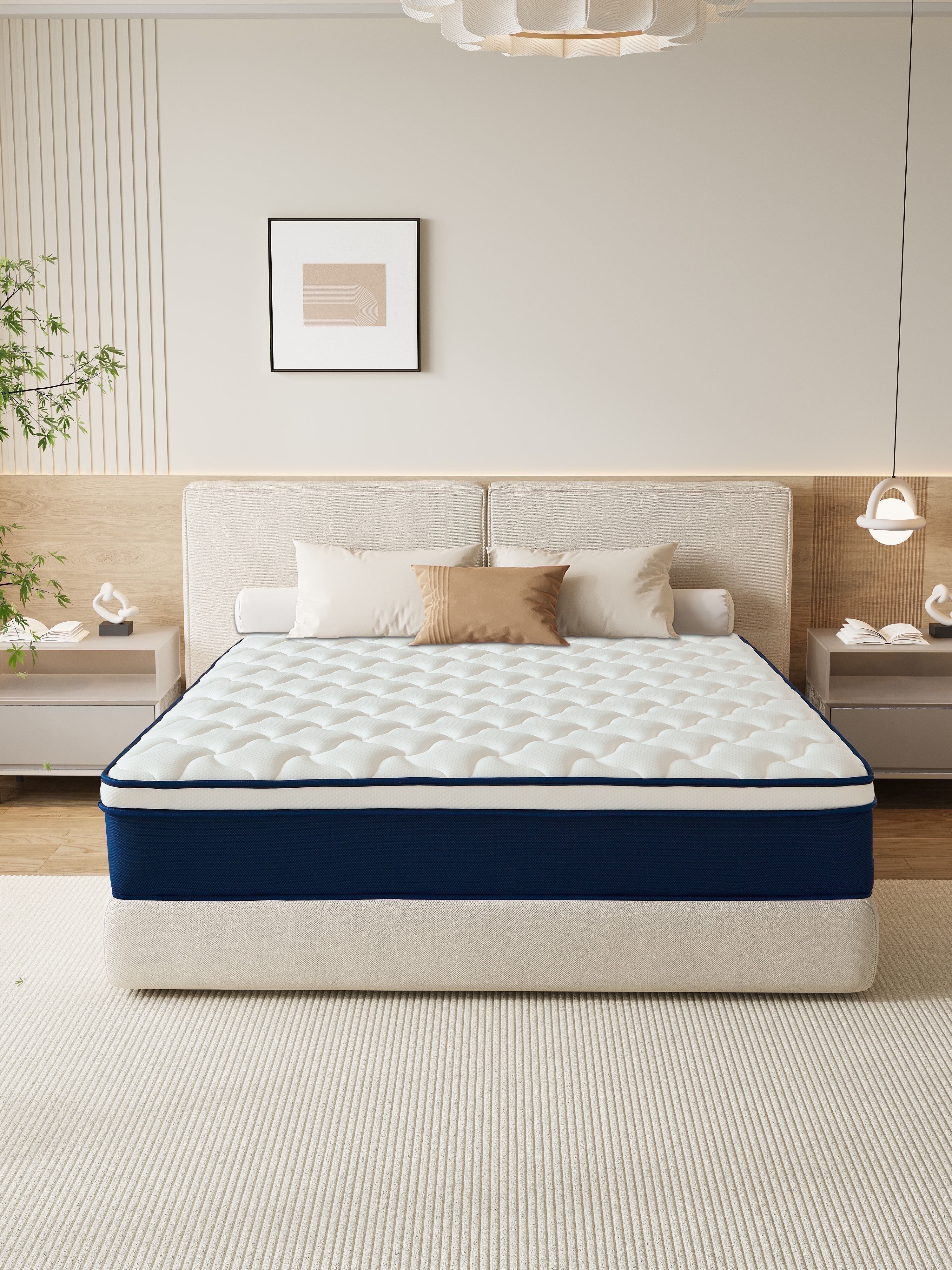 10 inch Full Mattress, Memory Foam & Spring Hybrid Medium Comfort Full ...