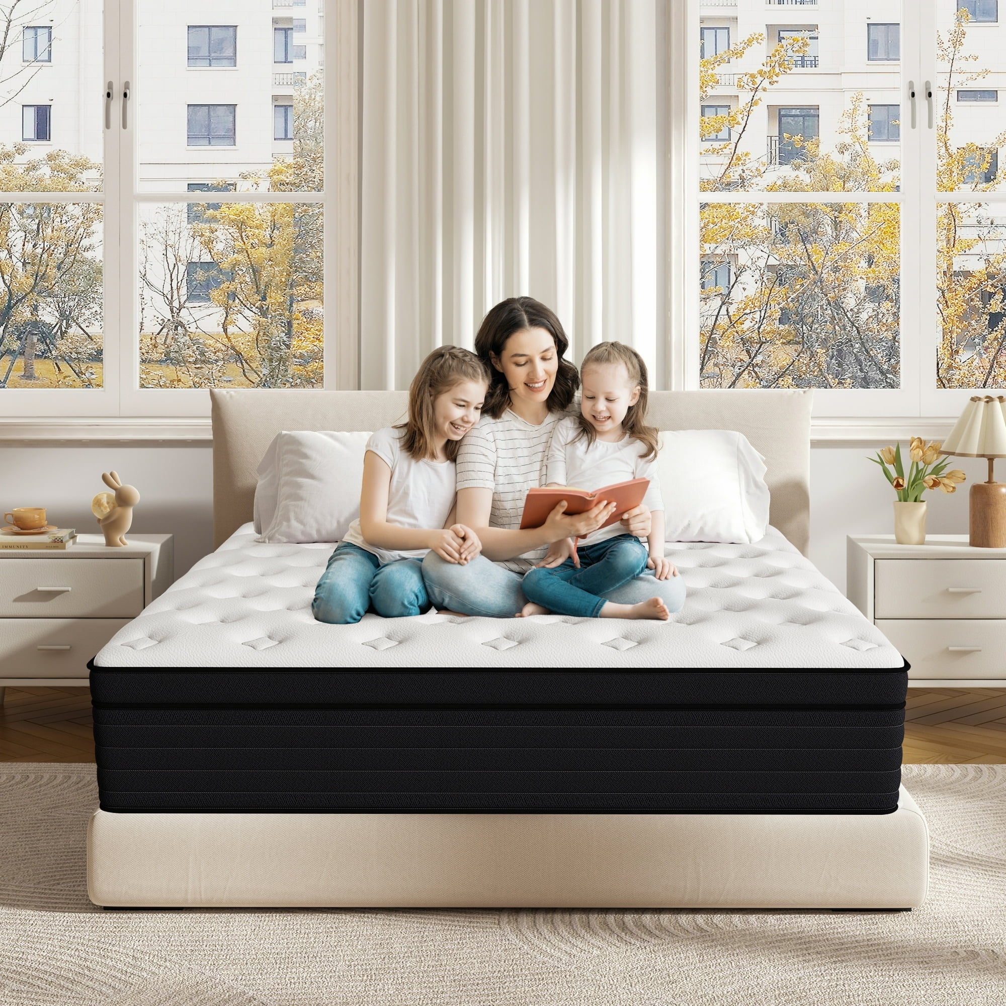 DalisTairy 10 inch King Mattress,Hybrid Mattresses Medium Firm in a Box ...