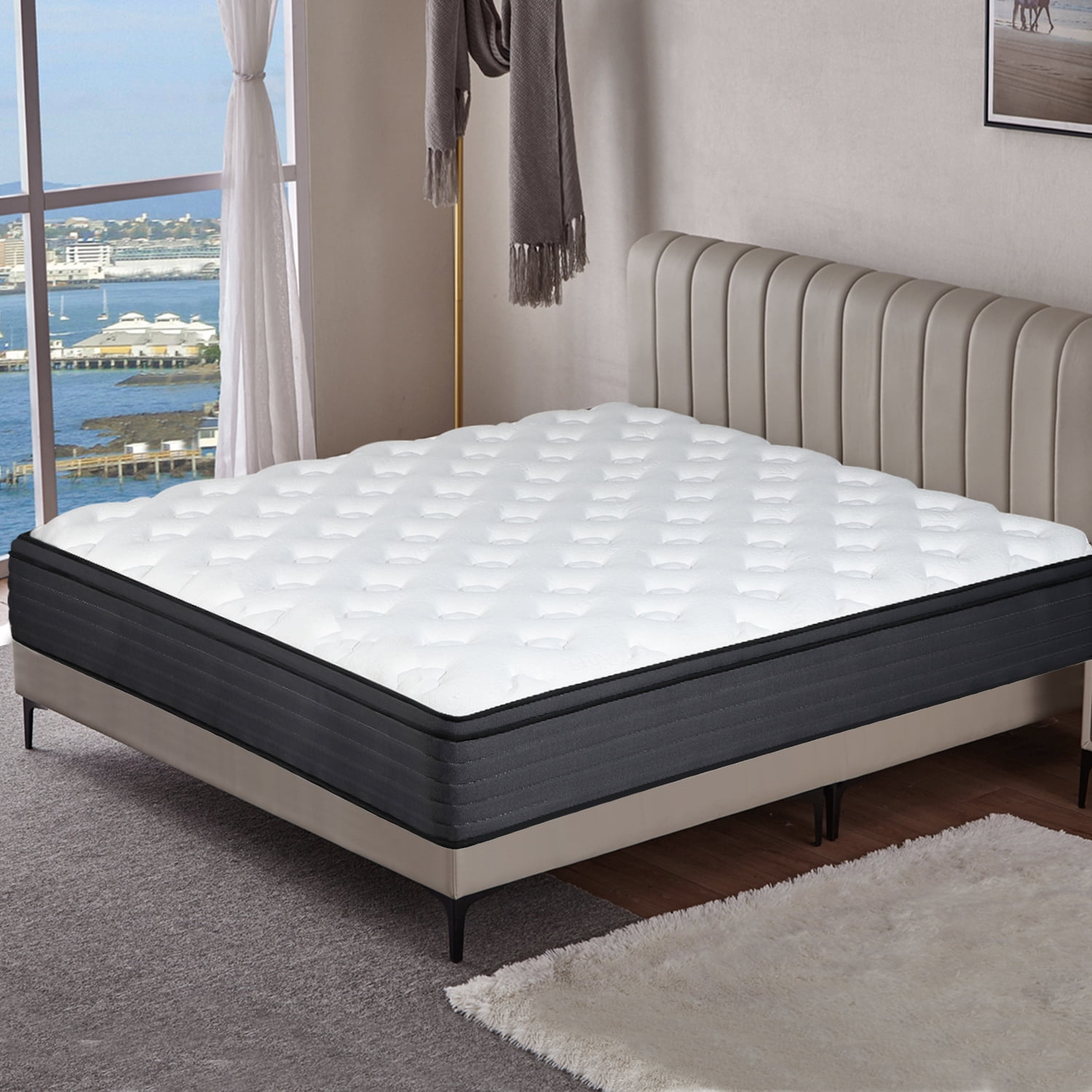 10 inch King Mattress,Hybrid Mattresses Medium Firm in a Box - Walmart.com