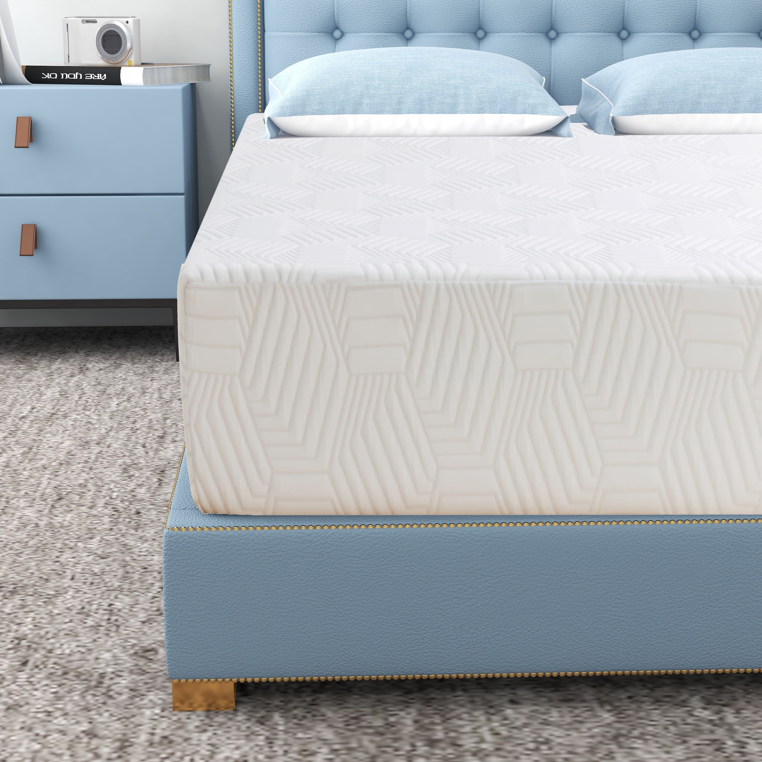 "10"" King Size Gel Memory Foam Mattress | Supportive, Pressure Relief ...