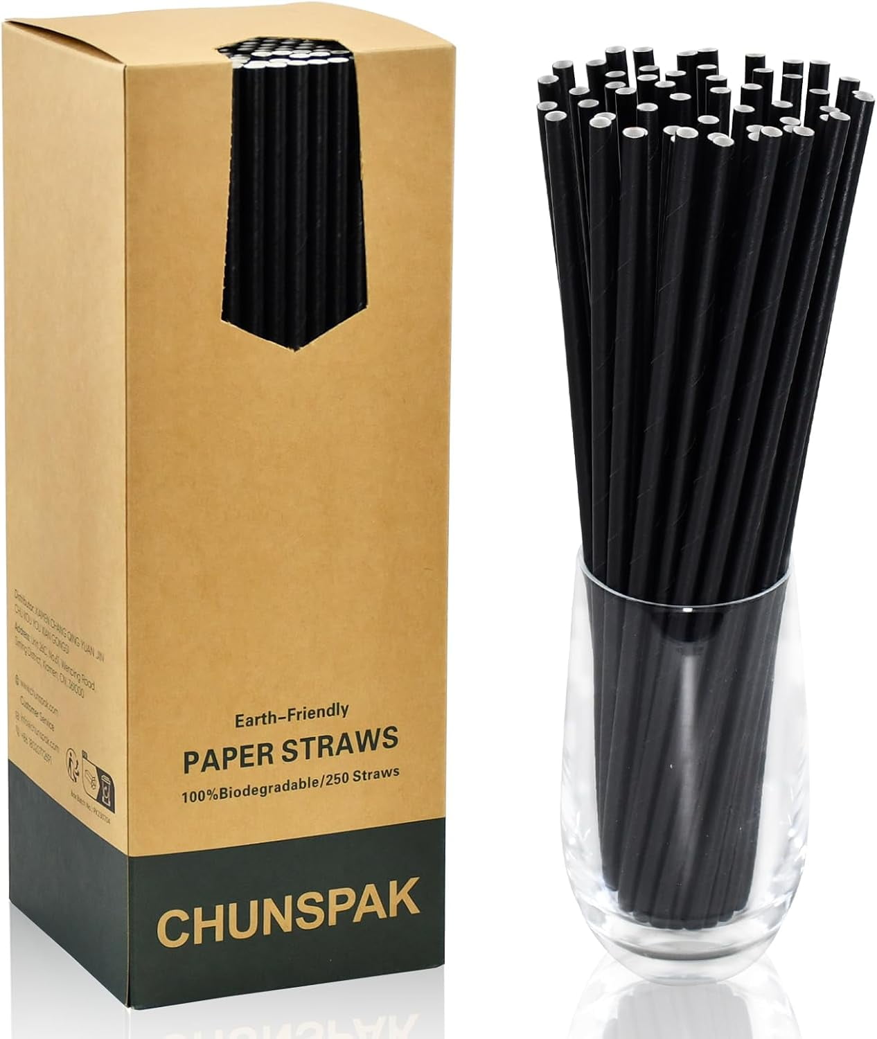 10 inch Long Disposable Black Paper Cocktail Straws & Stirrer Sticks ...