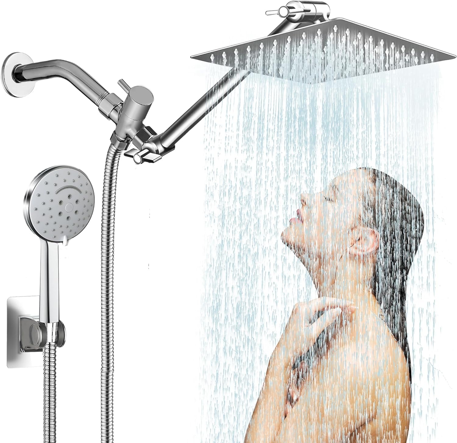 10 inch Rainfall Shower Head Combo Stainless Steel, THE FIRST WATERFALL ...