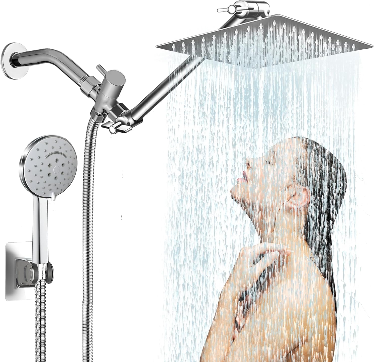 10 inch Rainfall Shower Head Combo Stainless Steel, THE FIRST WATERFALL ...
