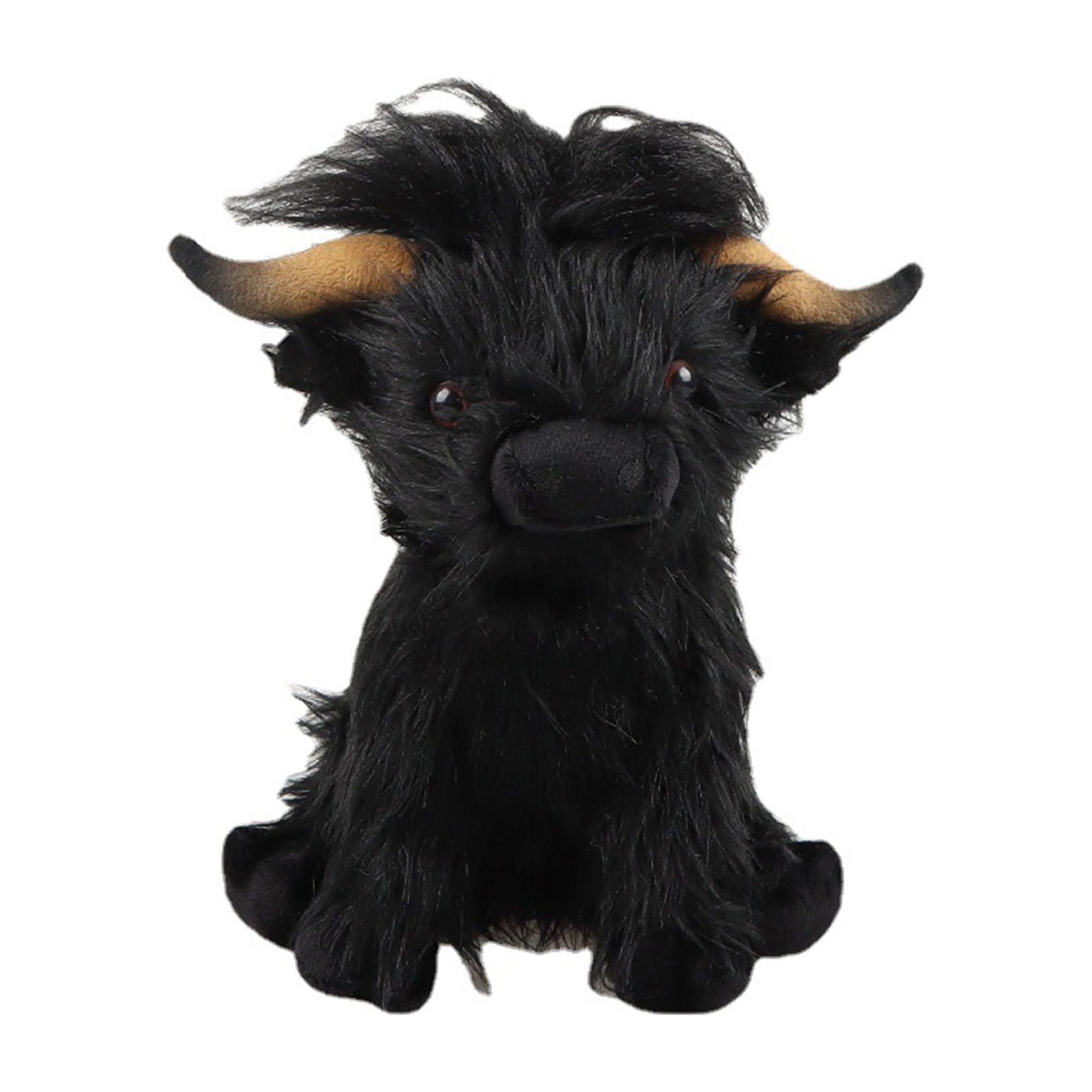 10 inch Simulation Highland Cow Stuffed Animal Shaggy Cow Plush Toy ...