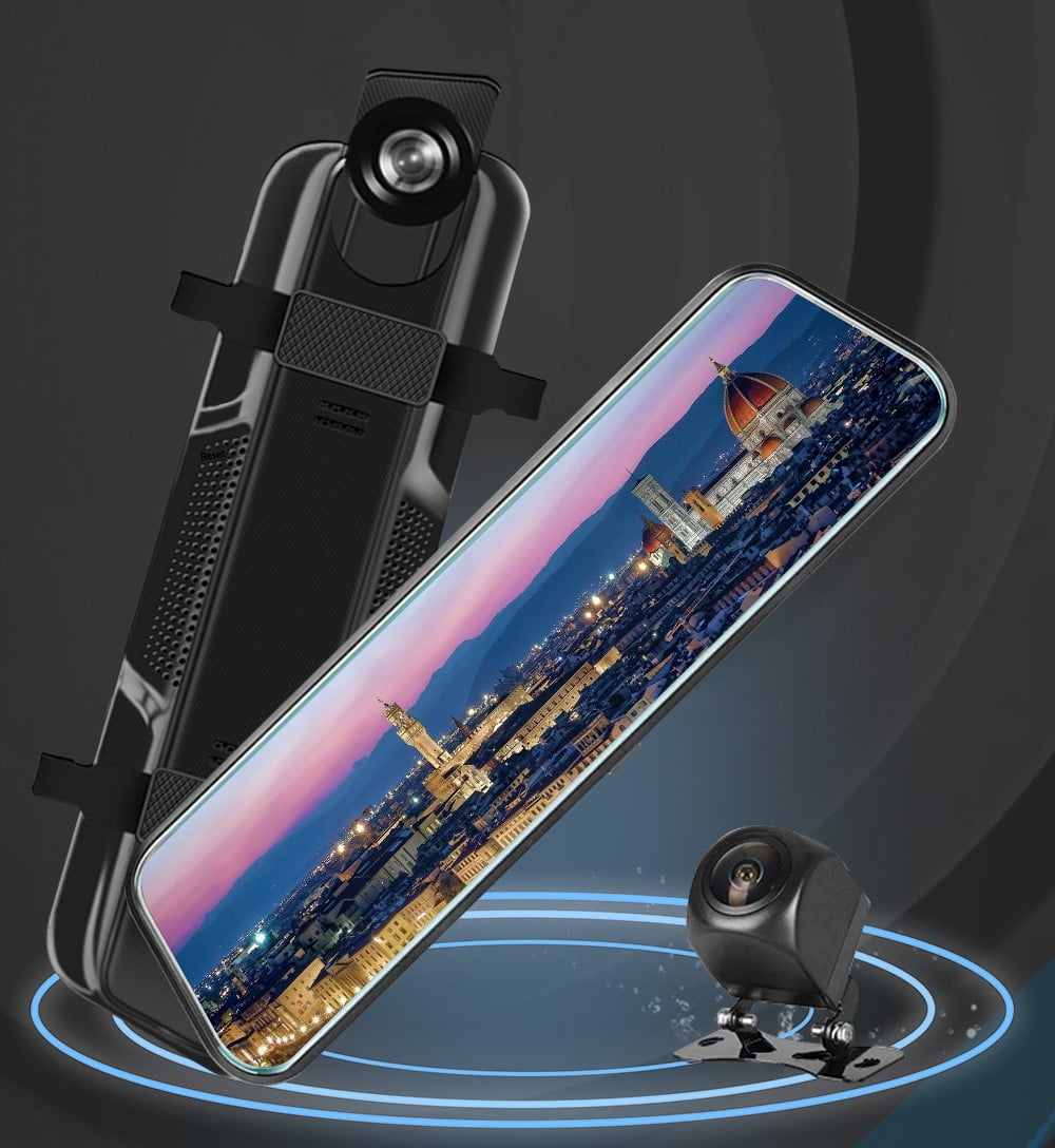 10-inch Touch Mirror Car Camera Dashcam, 1080P FHD Full Touch Screen ...