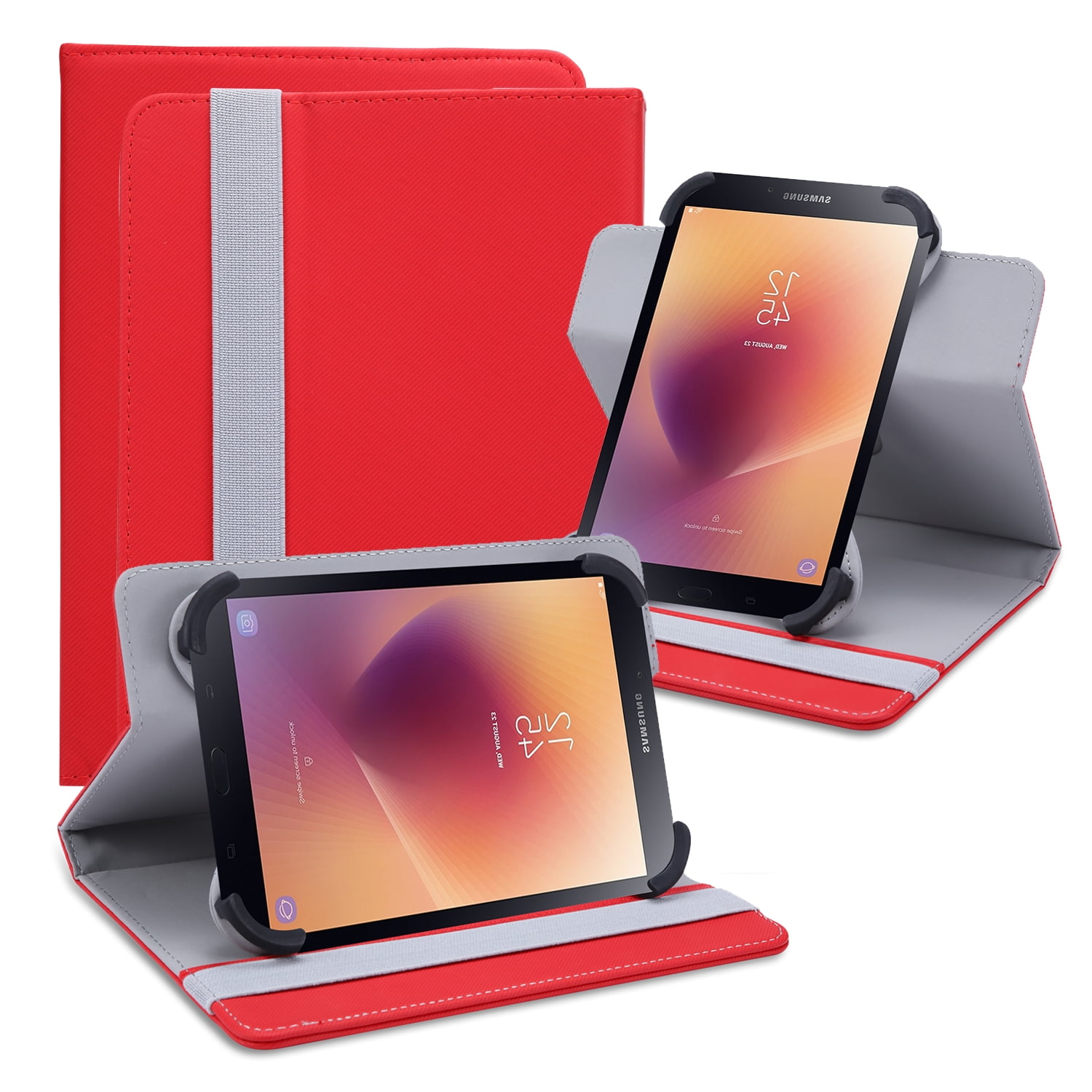 New Frontier 10" Foldable Kickstand Tablet Case, Red - Walmart.com