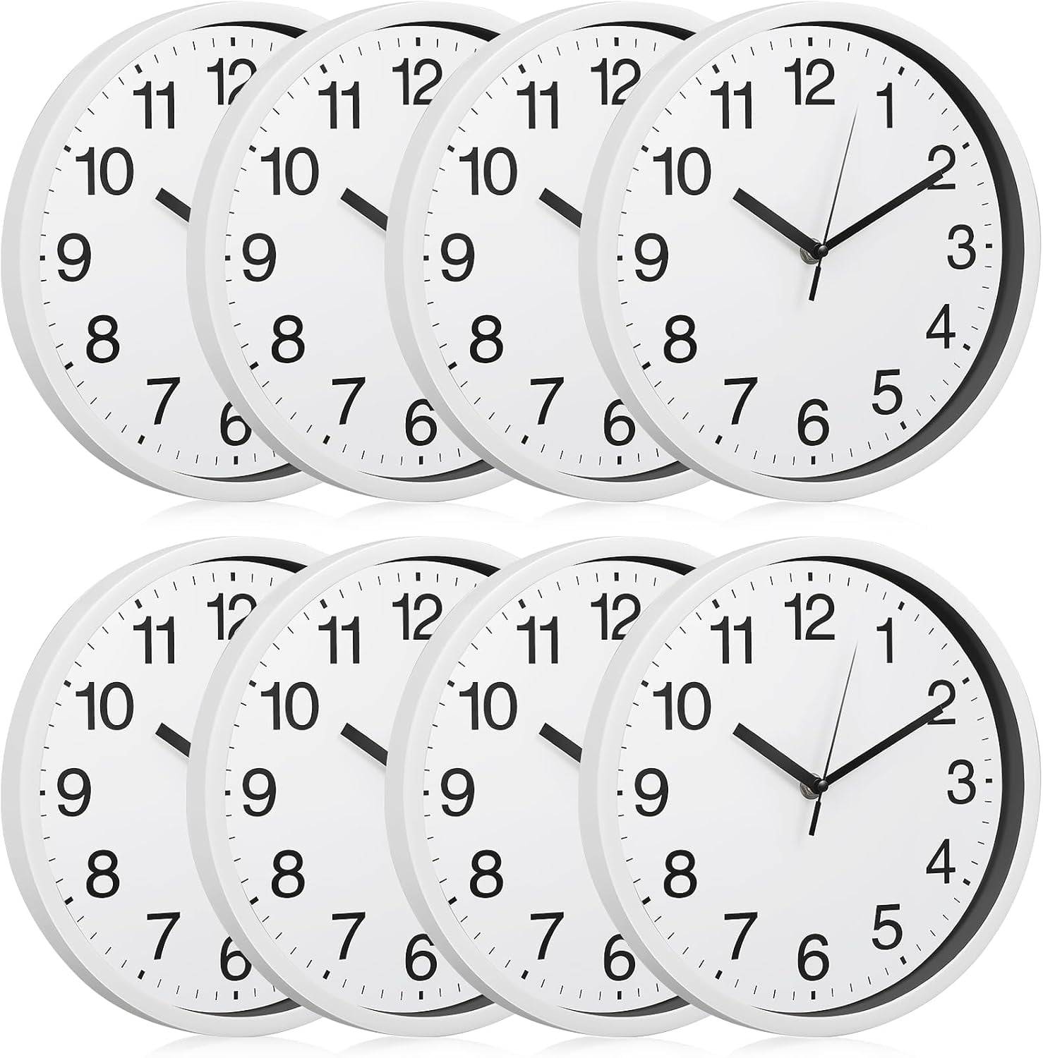 10 inch upgraded precision quartz movement silent wall clock, energy ...