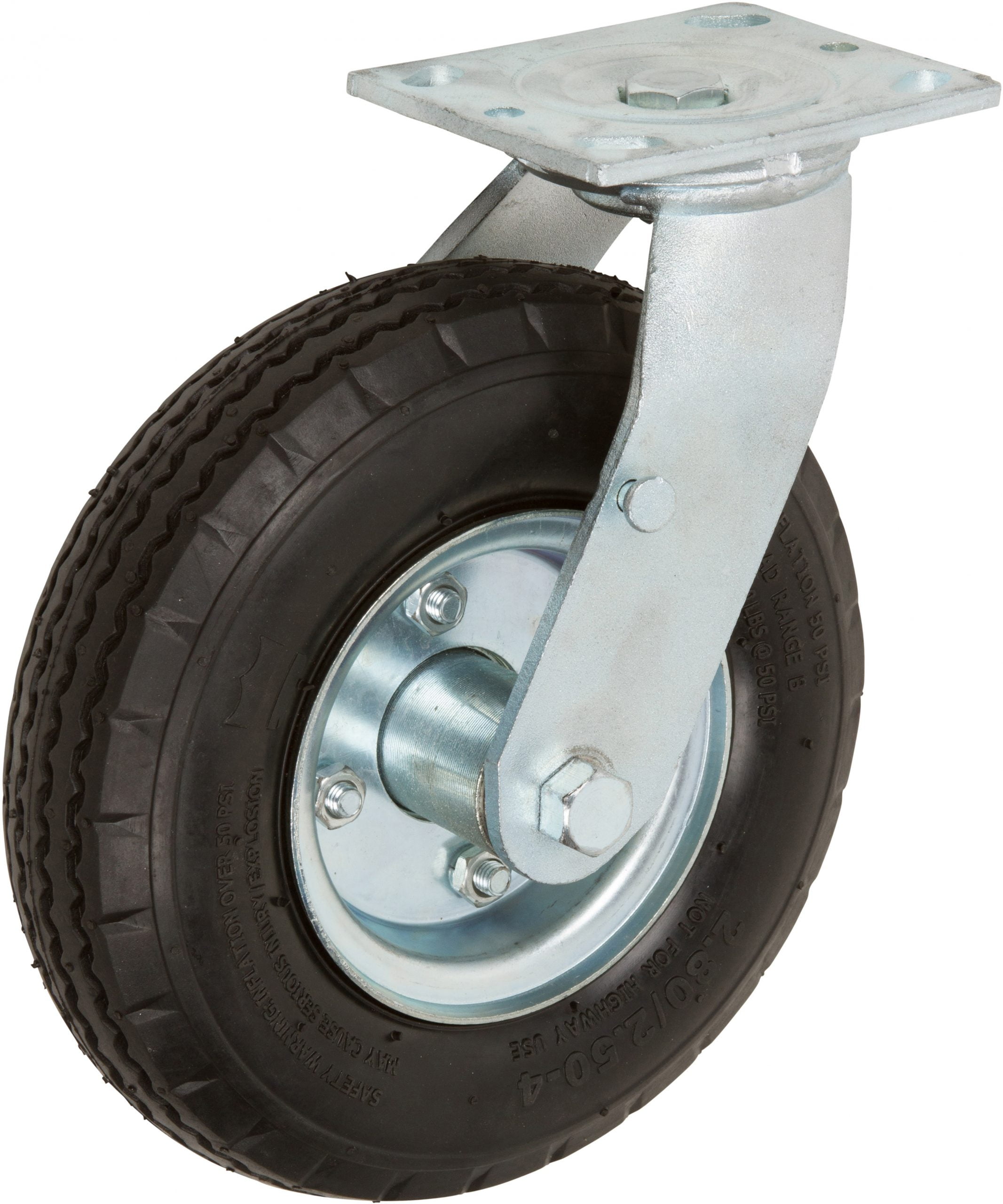 10 inch x 3.5 inch AFR Air/Flat Free Industrial Top Plate Caster, 1 ...