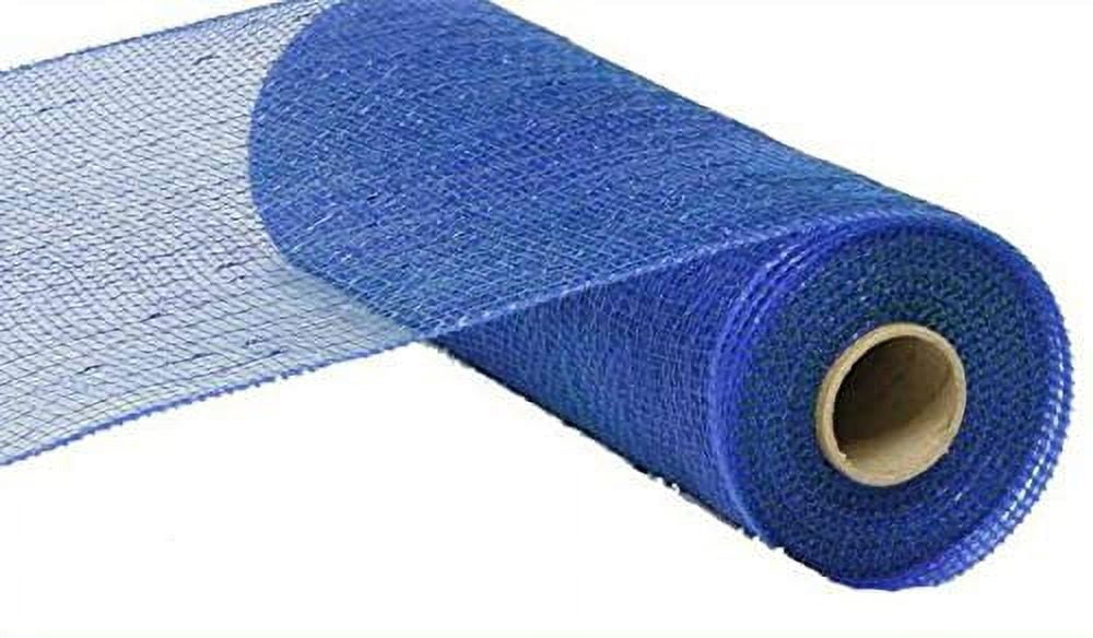10 inch x 30 feet Deco Poly Mesh Ribbon - Metallic Peacock Blue with ...