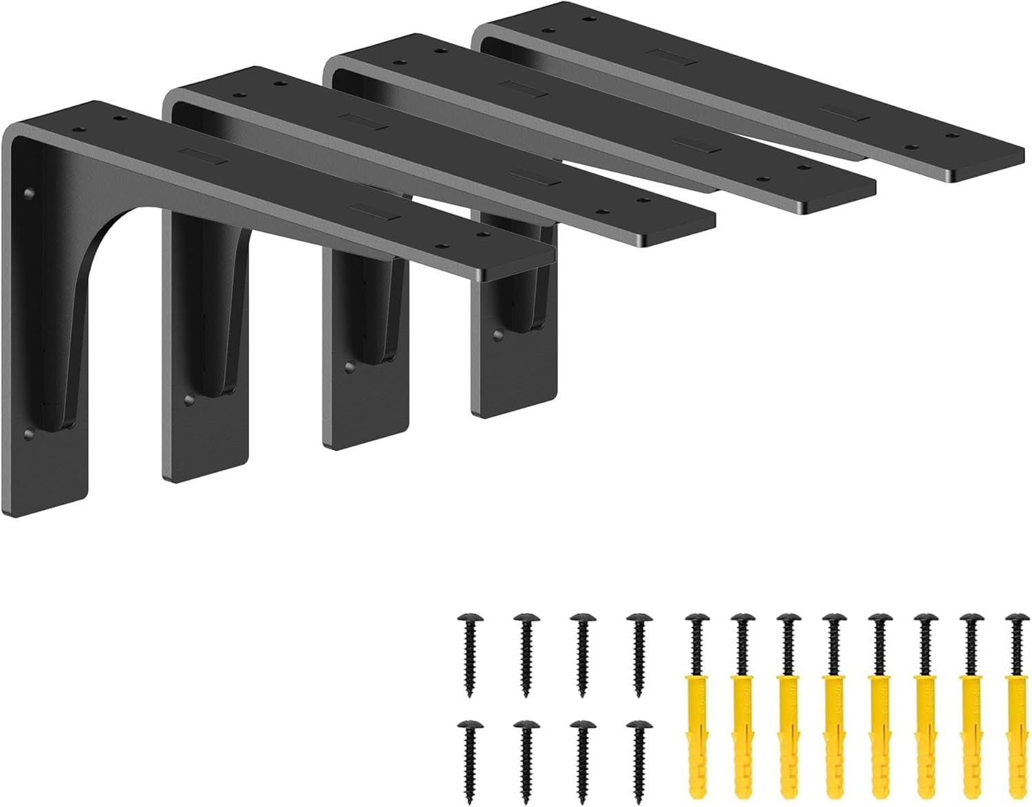 10 inch x 6 inch Shelf Support Bracket Heavy Duty, L Shelf Brackets ,max Load 300lbs, , Metal ...