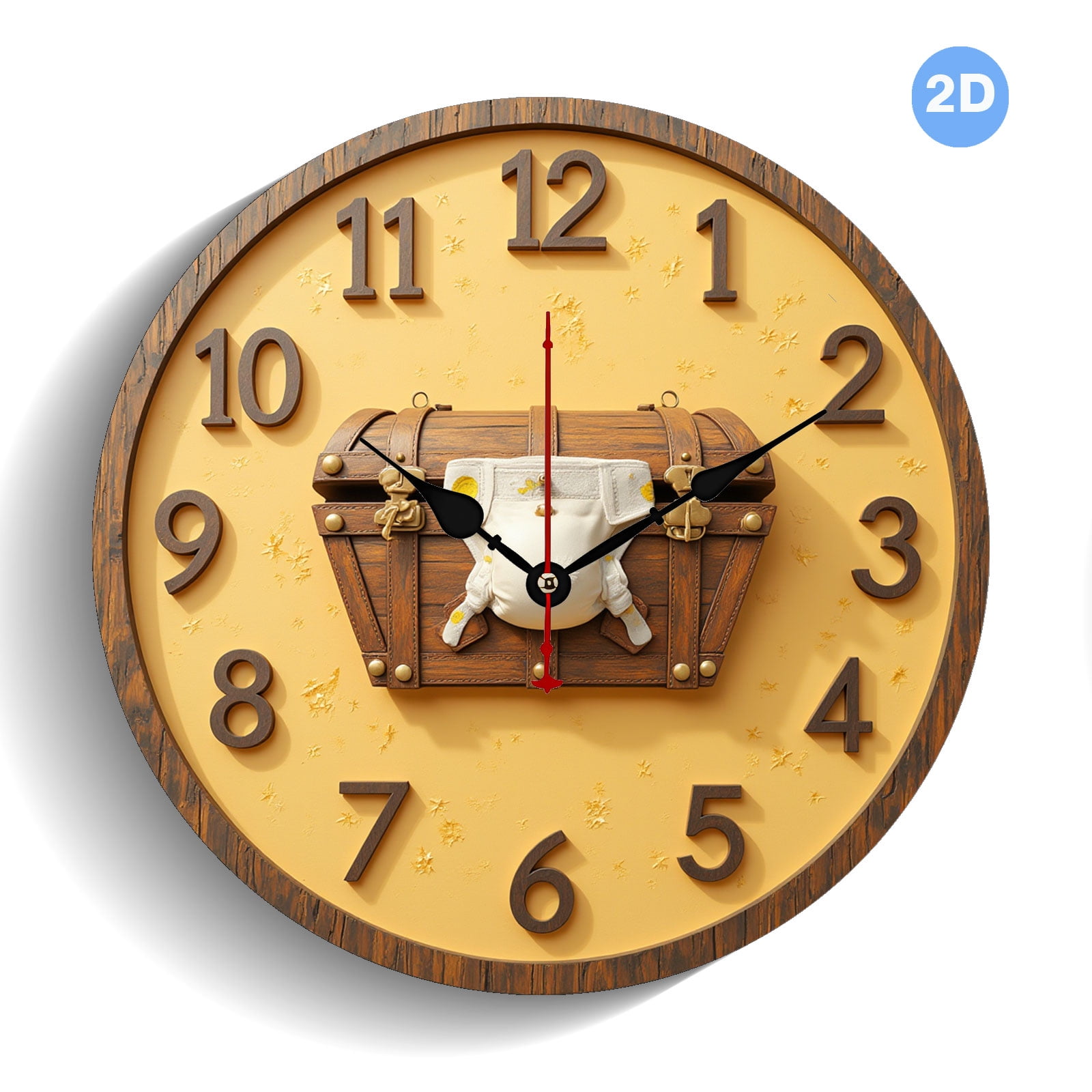 10 inches, decorative silent clock suitable for living room/bedroom ...