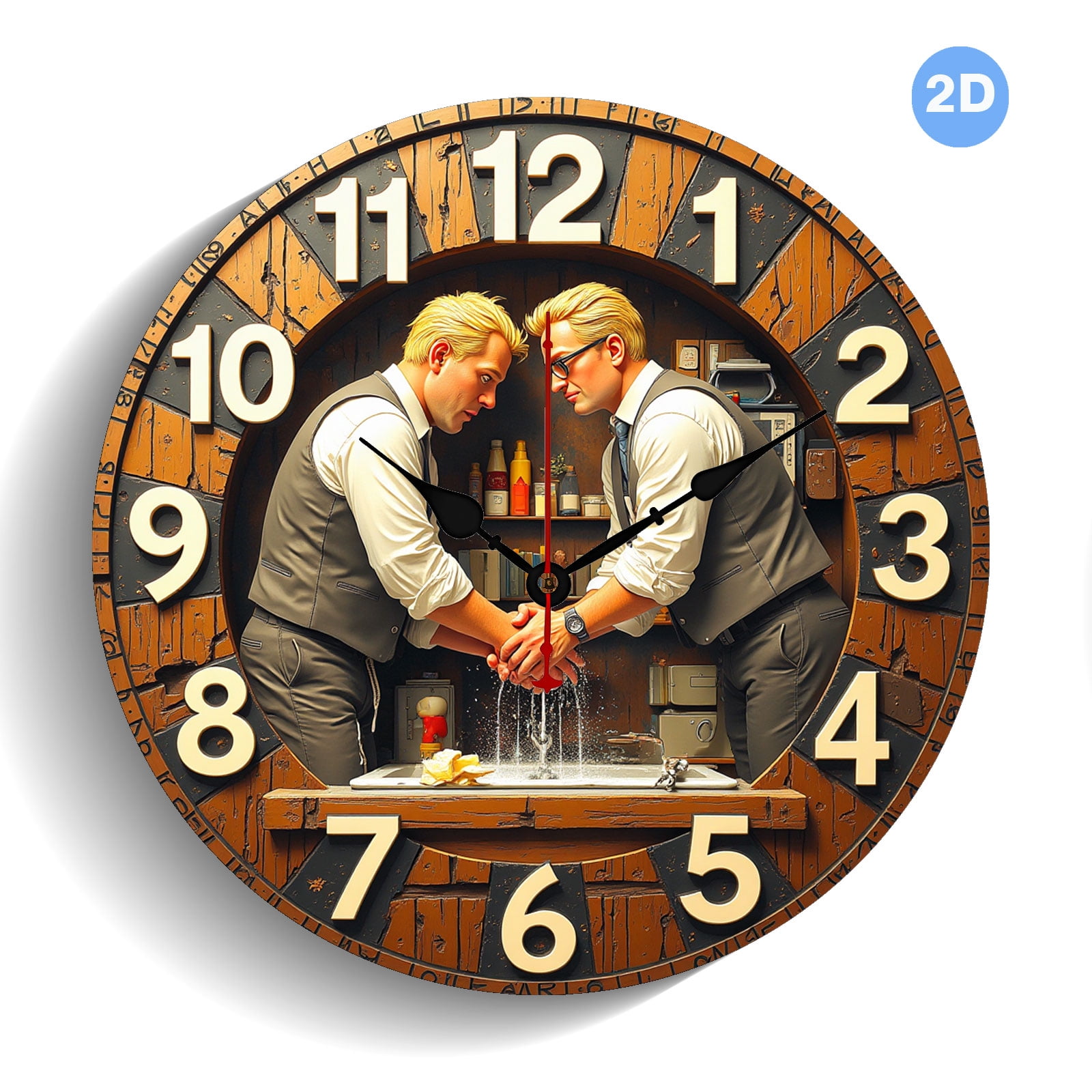 10 inches, silent wall clock, suitable for living room/bedroom，Add a ...