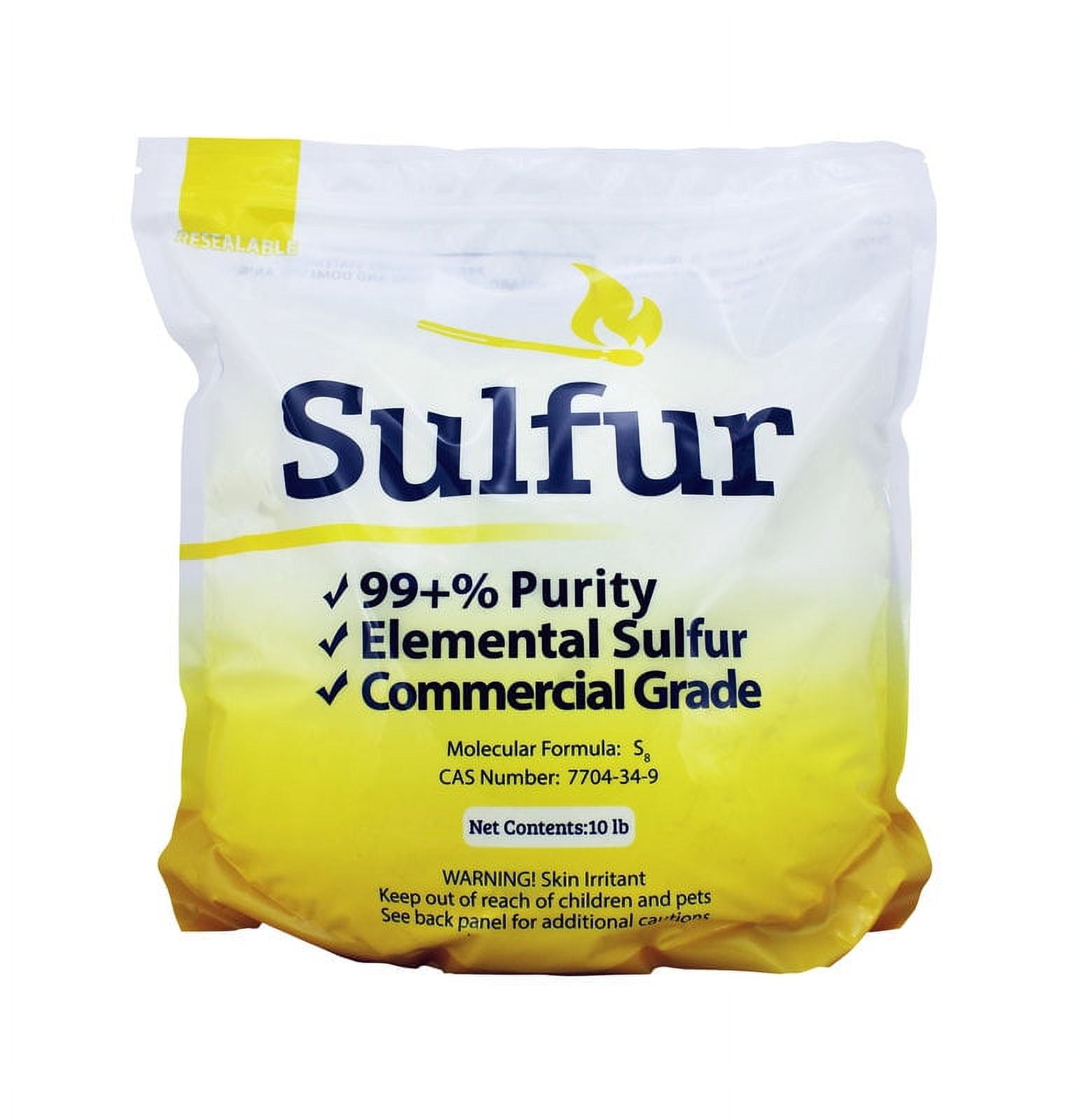 Duda Energy Pure Ground Yellow Sulfur Powder, 10lbs, Commercial Grade ...
