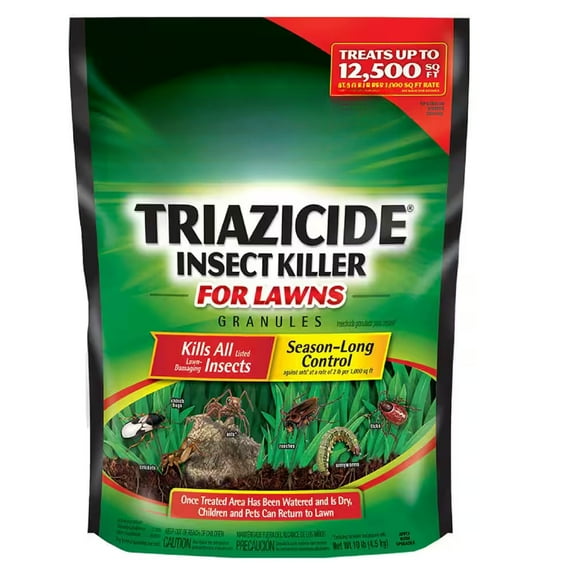 10 lb. Triazicide Lawn Insect Killer Granules, Kills Lawn-Damaging ...