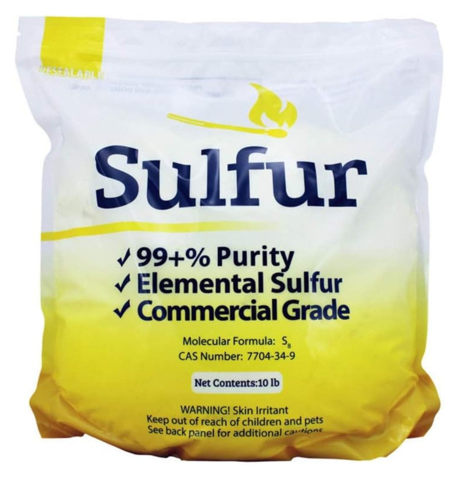 10 lb Yellow Sulfur Powder Fertilizer, Grade, Elemental - Walmart.com