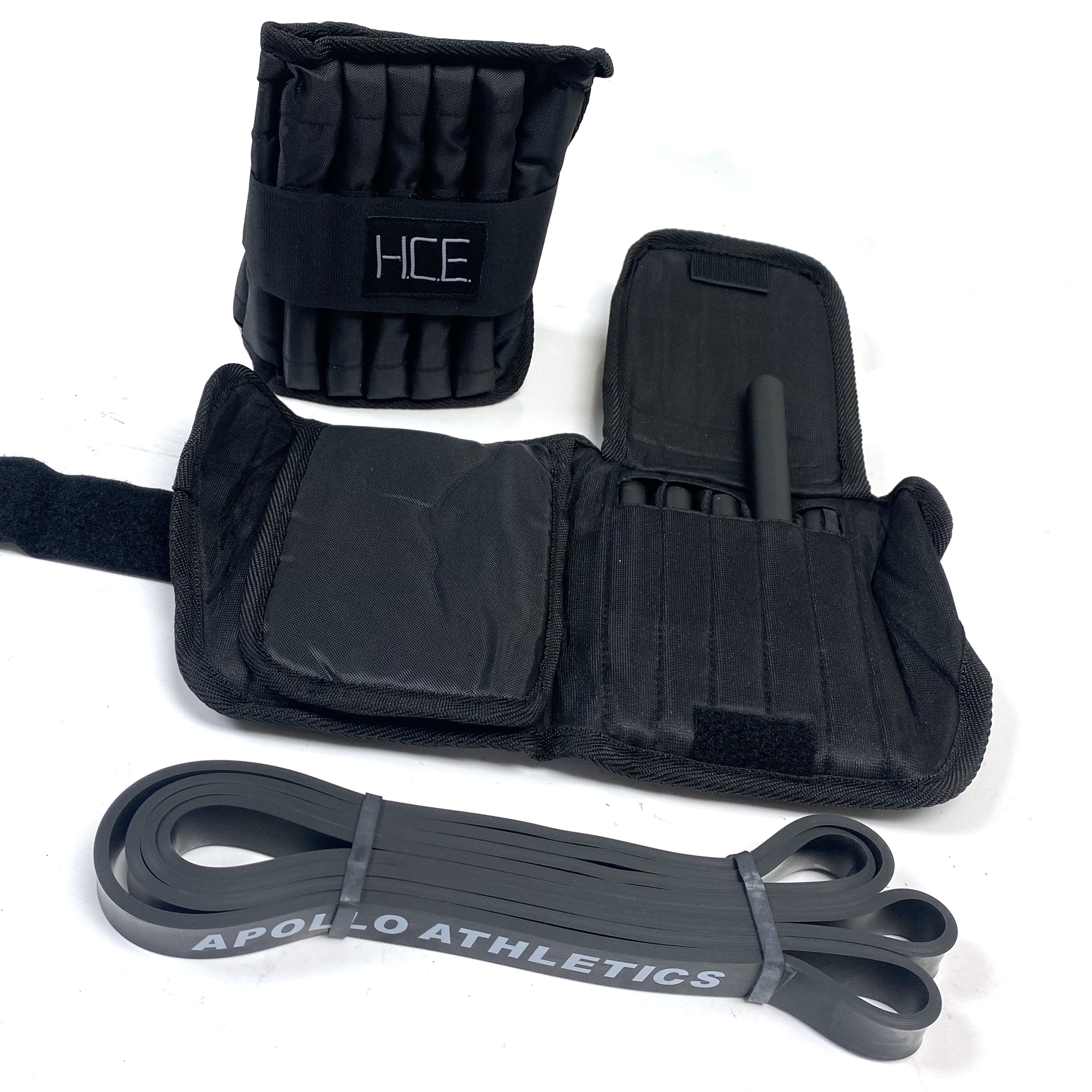10 lbs (1 pair), ankle/wrist weights, resistance bands, pull-up aids ...