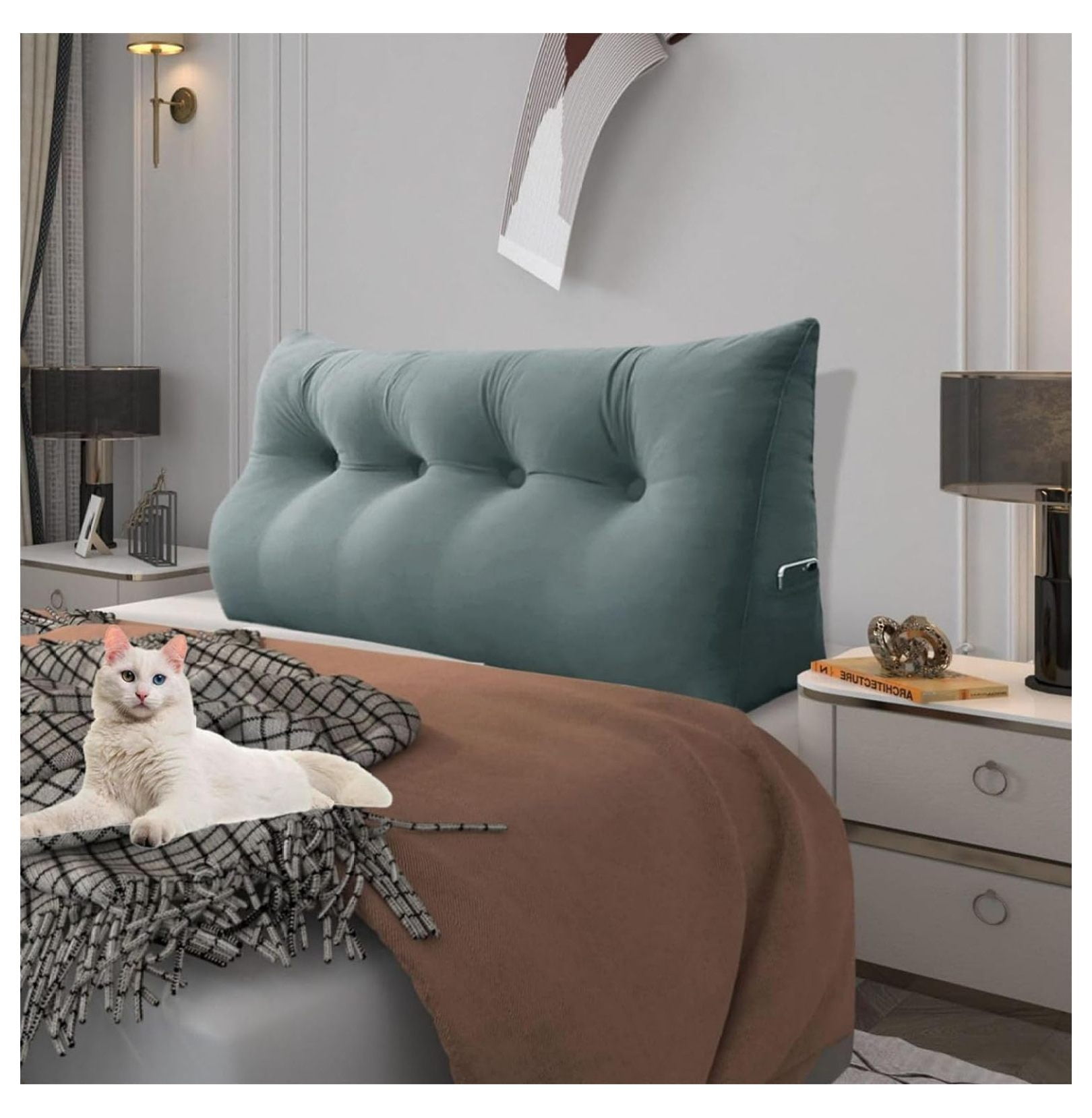 10 lbs Thickened Full Wedge Pillow Headboard Body Positioner Bed Wedge ...