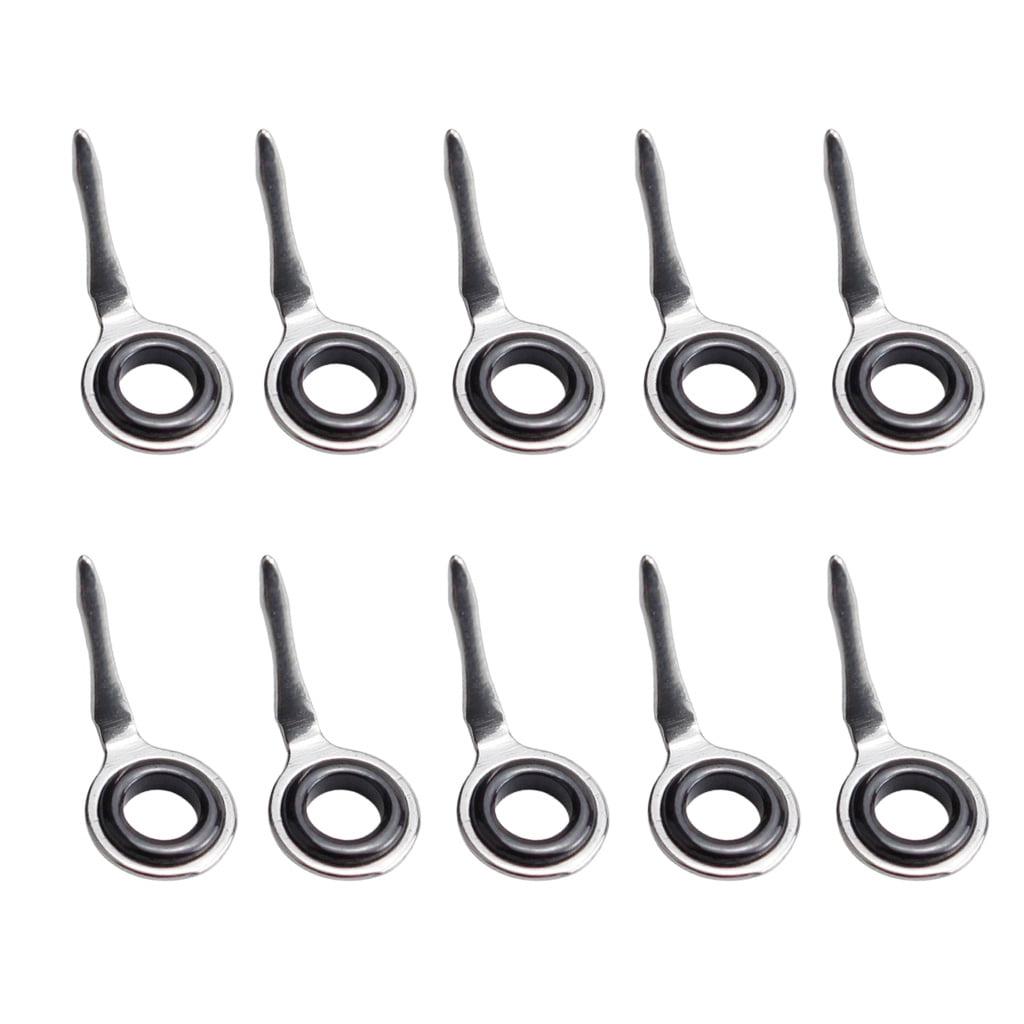 10 lot Stainless Steel Fishing Rod Guides 7 Size Circle Pole 6 ...