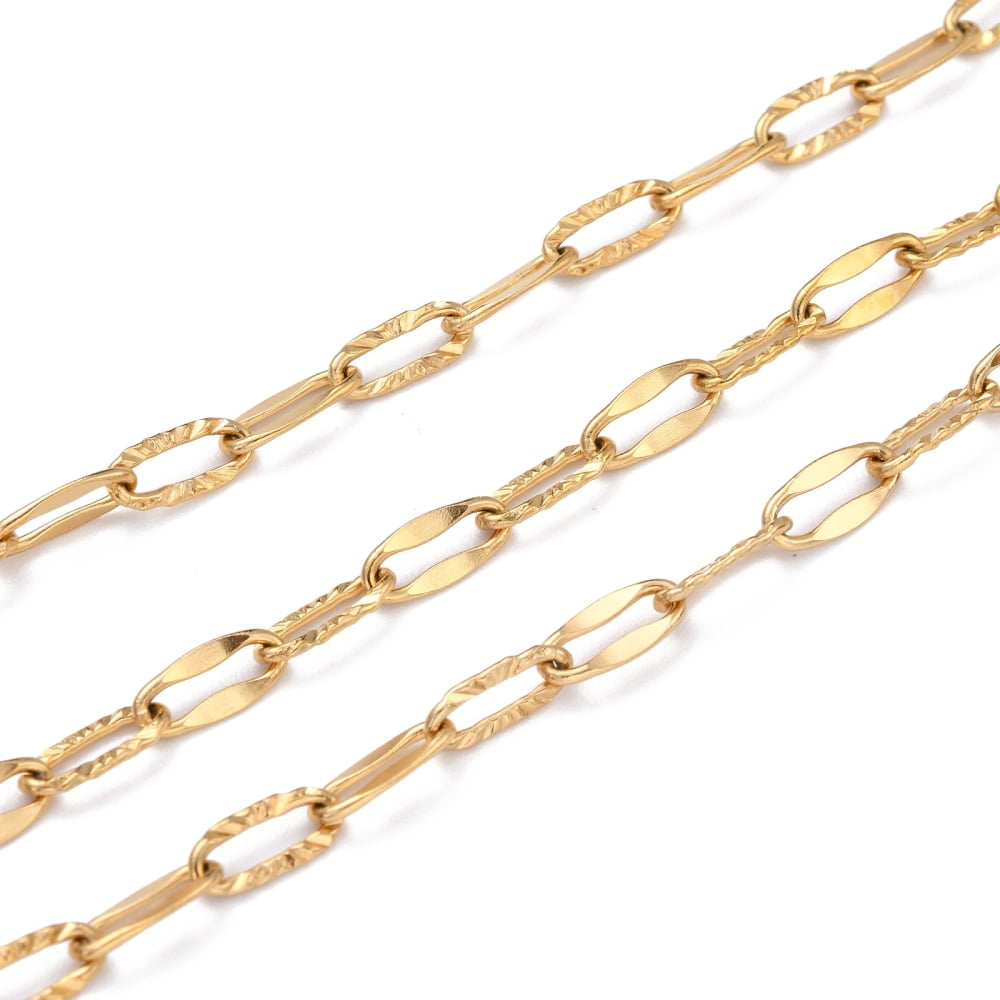 10 m PVD Vacuum Plating 304 Stainless Steel Cable Chains with Spool ...