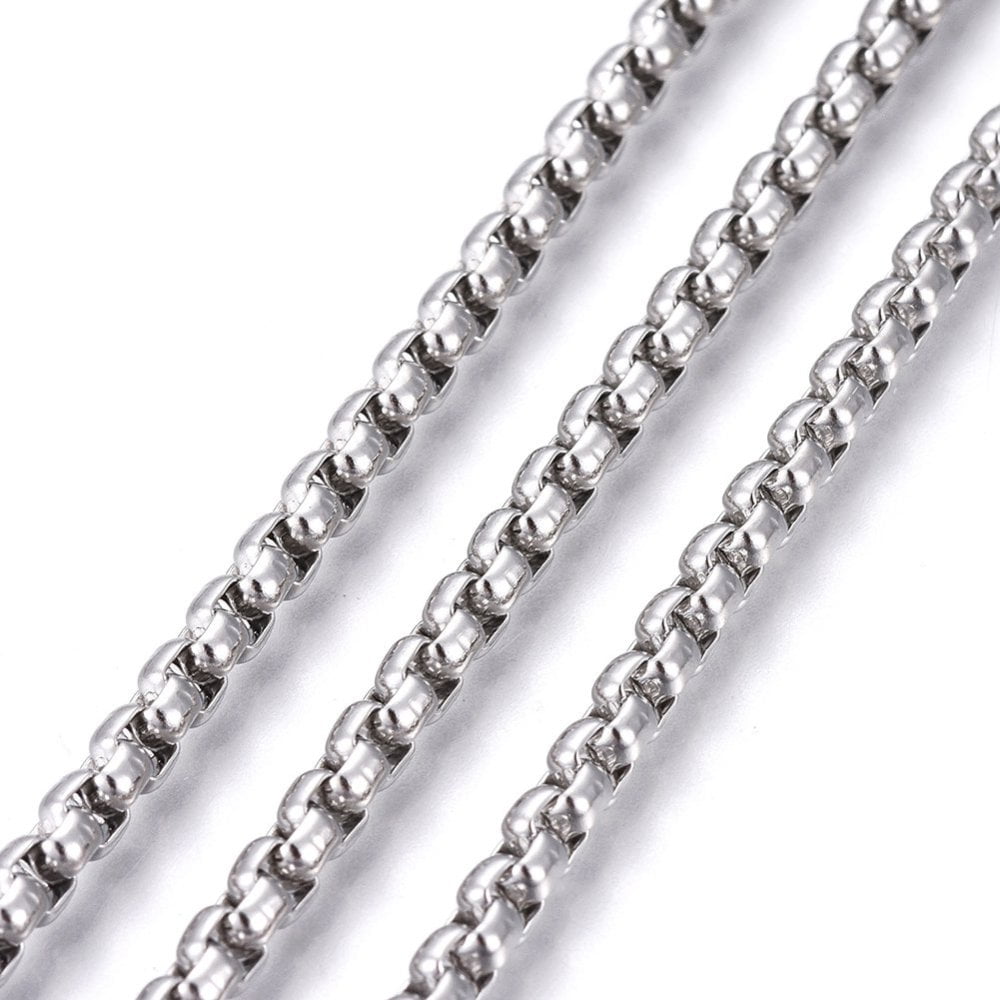 10 m Tarnish Resistant 304 Stainless Steel Box Chains Unwelded ...