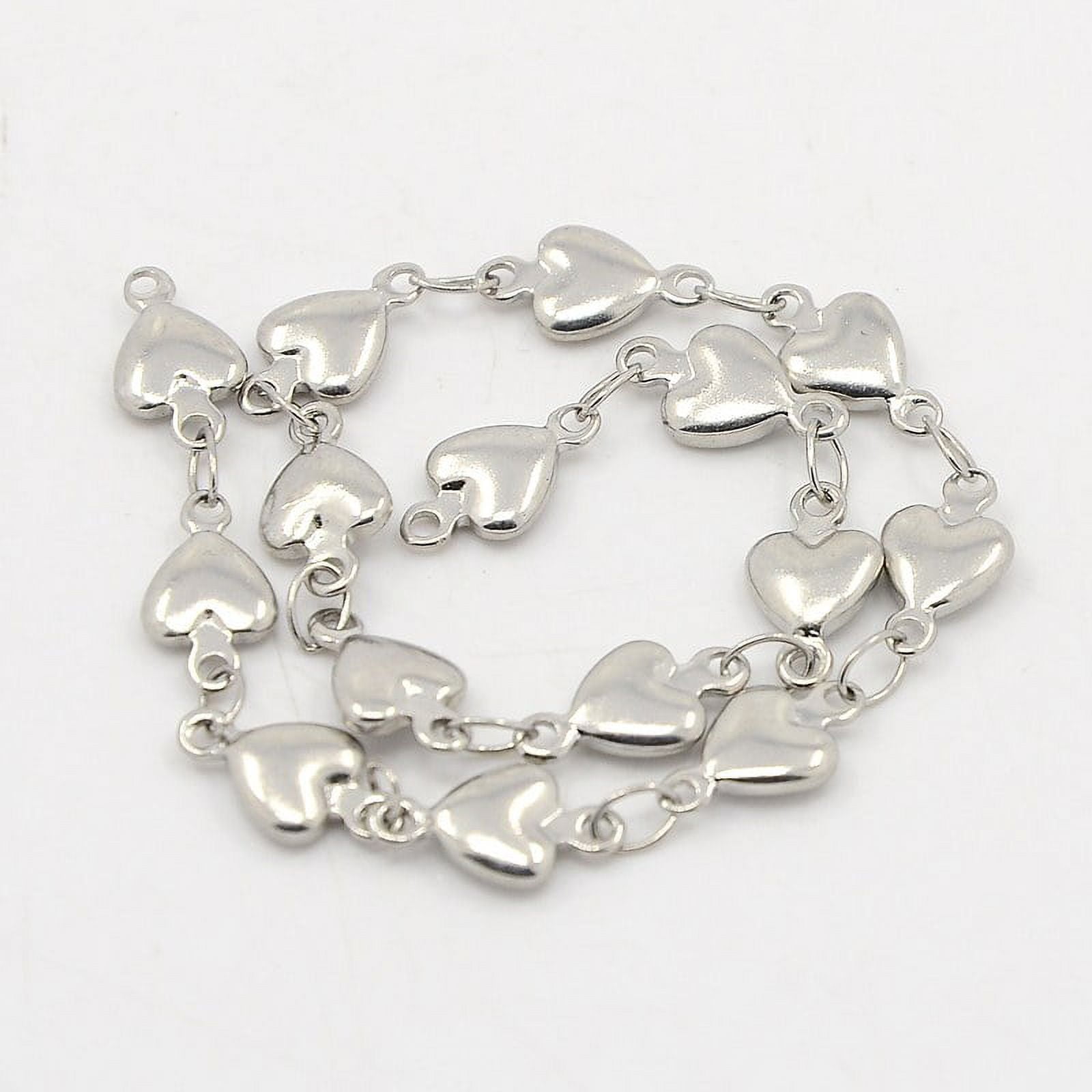 10 m Tarnish Resistant 304 Stainless Steel Heart Chains Decorative ...