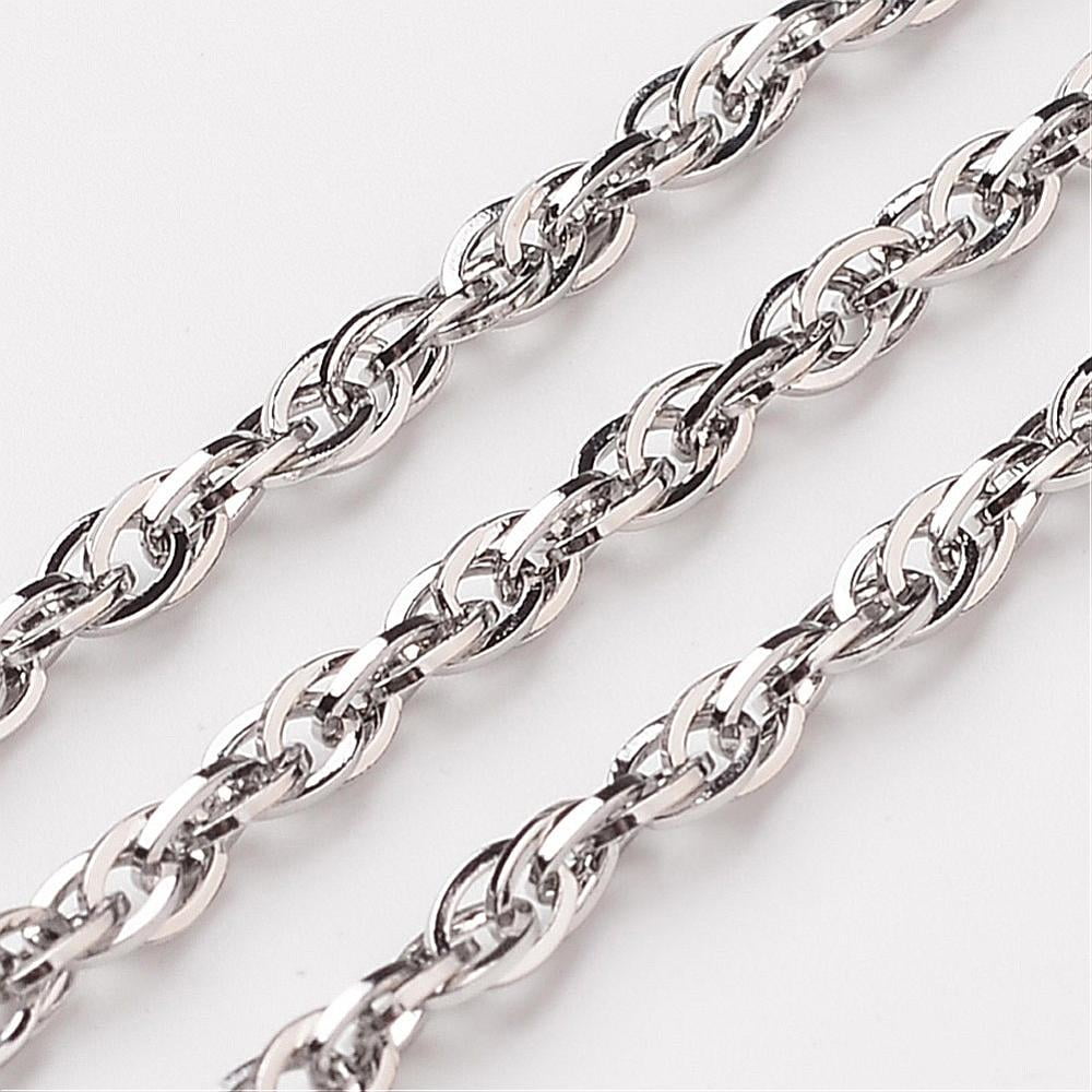 10 m Tarnish Resistant 304 Stainless Steel Rope Chains Soldered ...