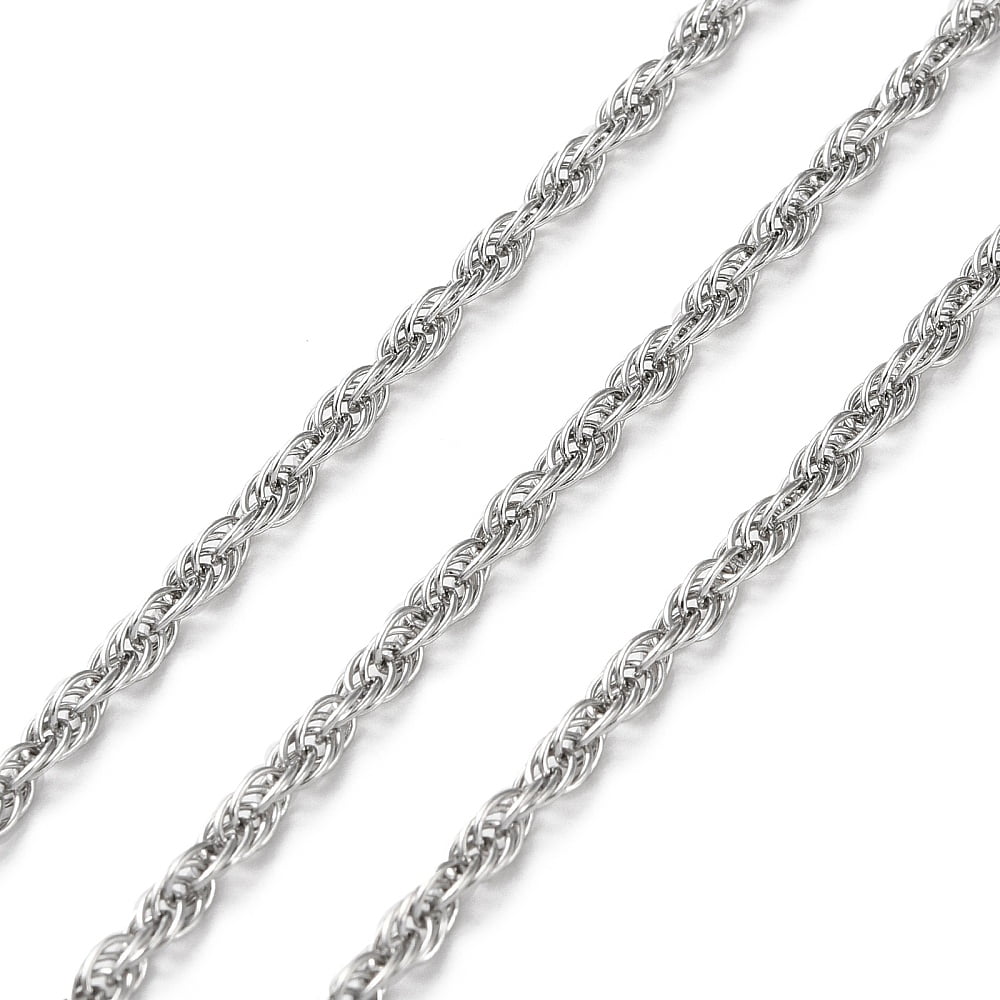 10 m Tarnish Resistant 304 Stainless Steel Rope Chains Soldered with ...