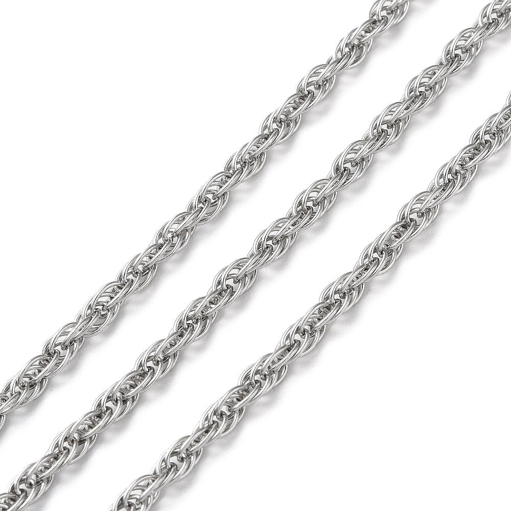 10 m Tarnish Resistant 304 Stainless Steel Rope Chains Soldered with ...