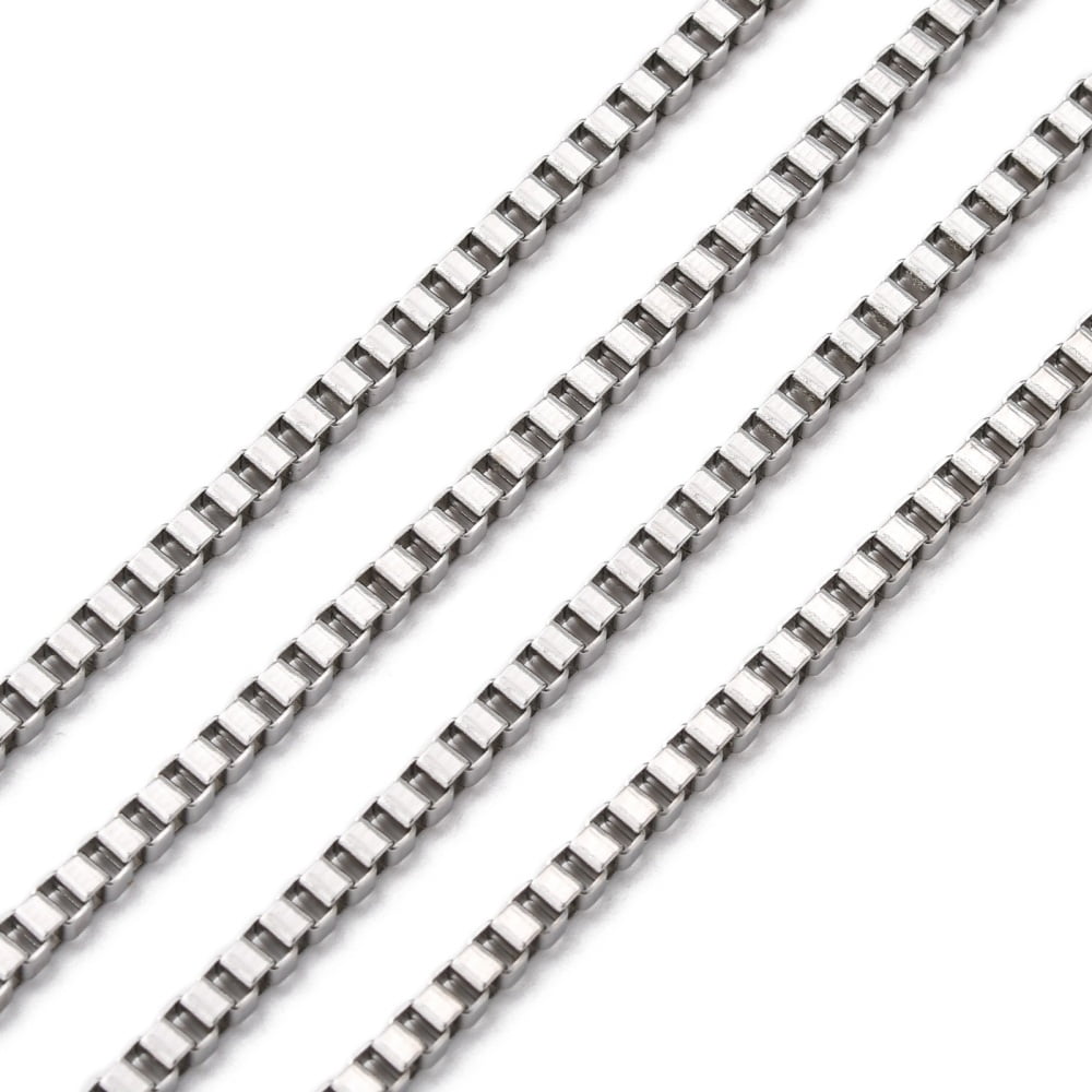 10 m Tarnish Resistant 304 Stainless Steel Venetian Chains box Chain ...