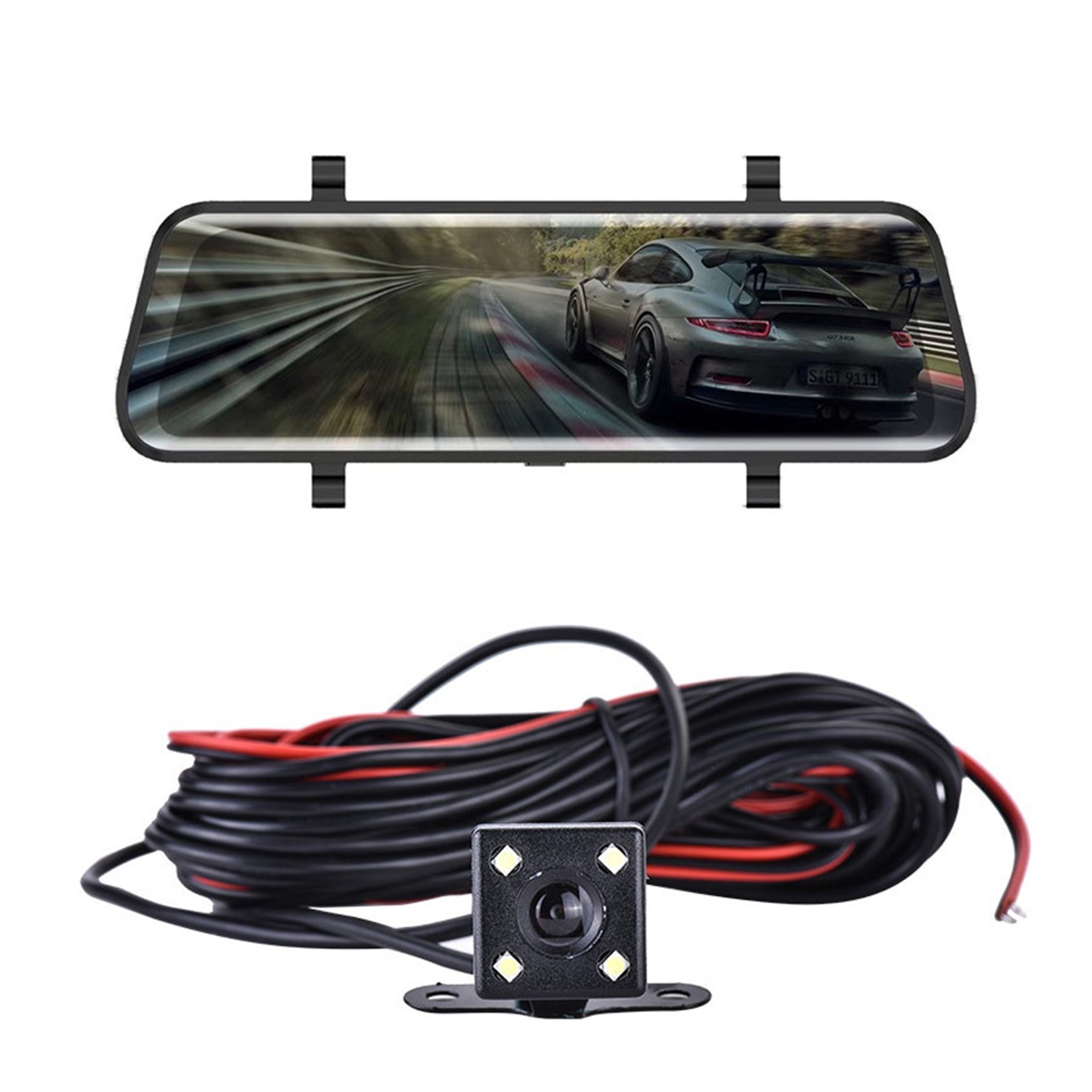 10"mirror Car DVR Rear View Dash Camera Video Recorder Dash Cam 1080P ...