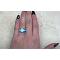 10 mm Sale - 8.70center-ct Cushion Cut Topaz Ring set Double Prongs ...