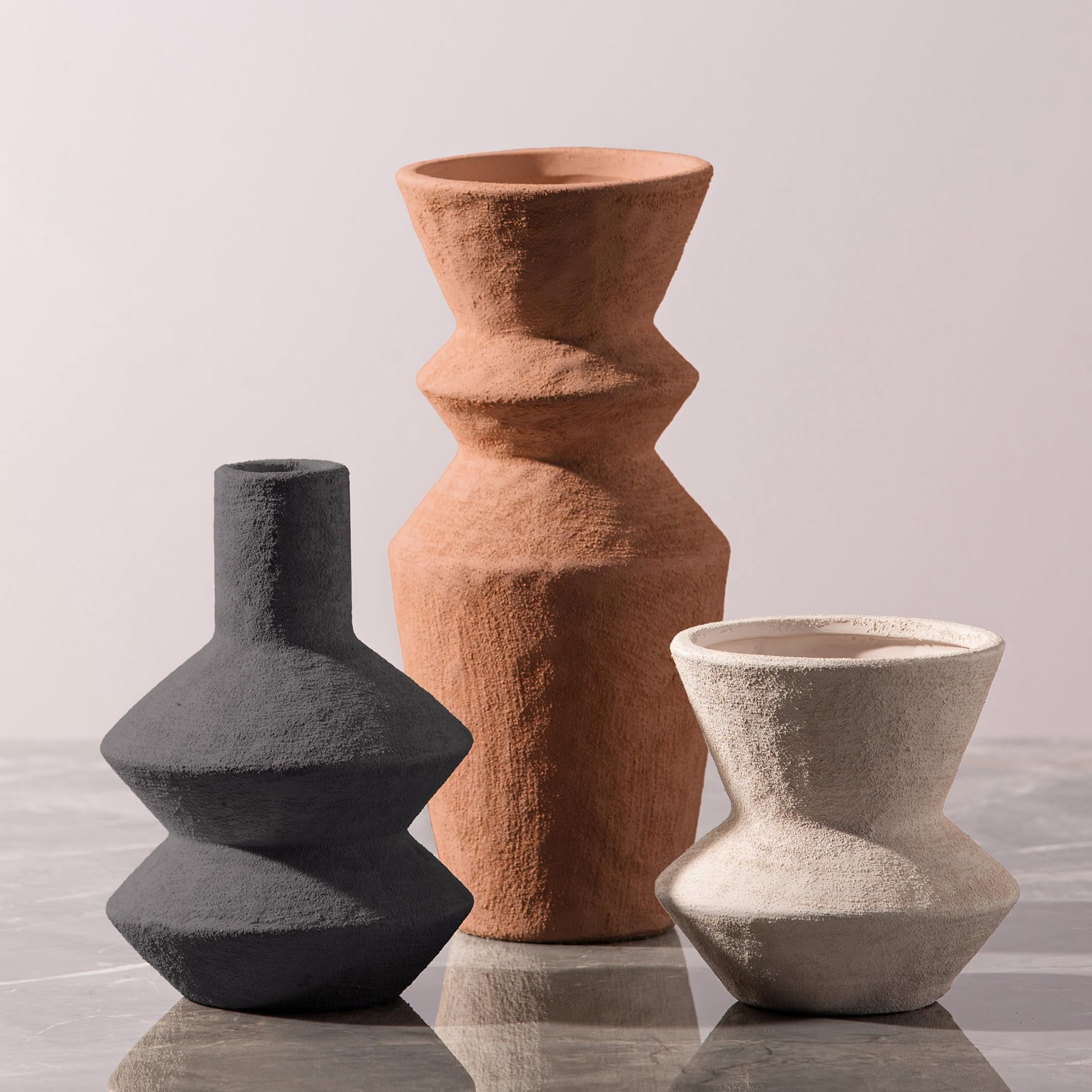 10-orange Ceramic Vase Set of 3 Home Decor - Walmart.com