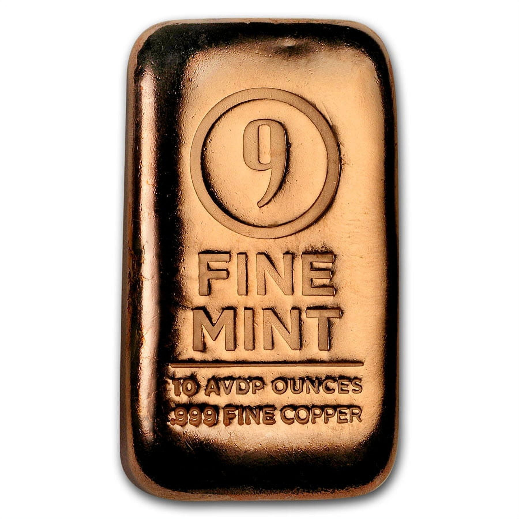 10 oz Cast-Poured Copper Bar - 9Fine Mint - Walmart.com