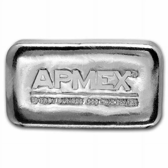 APMEX 10 Ounce Cast-Poured Silver Bar - .999 Fine Investment Quality ...