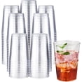 10 oz Clear Disposable Plastic Cups 200 Pack, Heavy-Duty Clear Tumblers ...