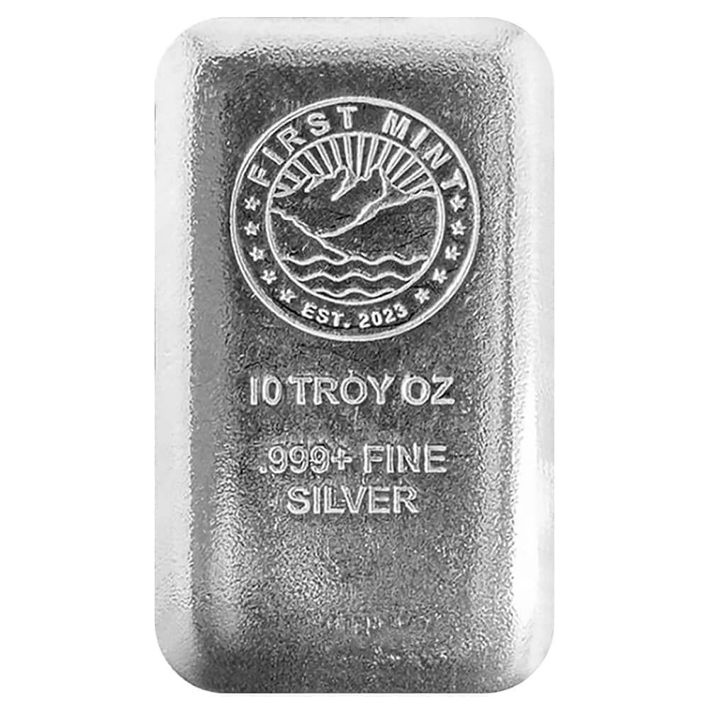 10 oz First Mint Silver Cast Bar .999 Fine - Walmart.com