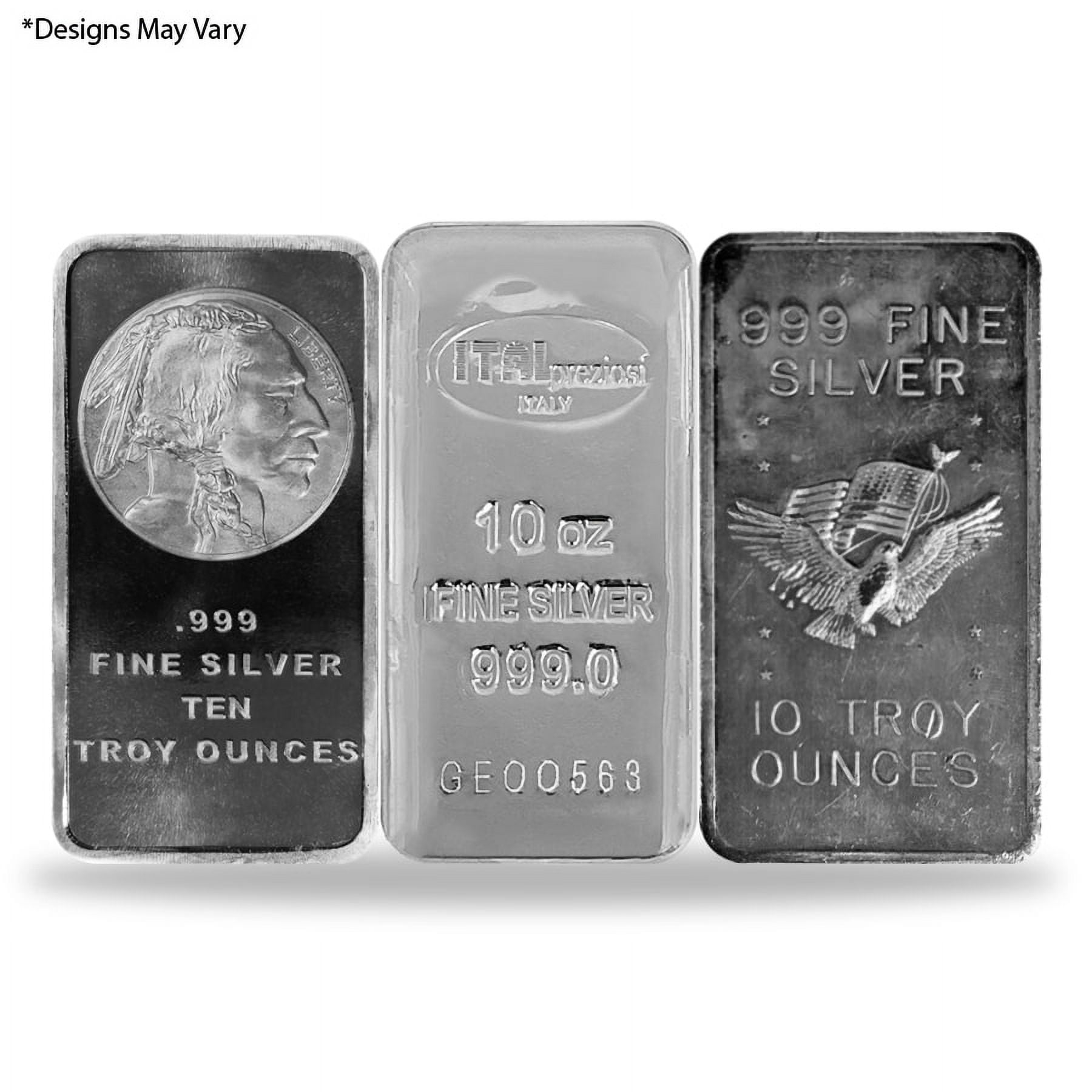 10 oz .999 Fine Generic Silver Bullion Bar - Walmart.com