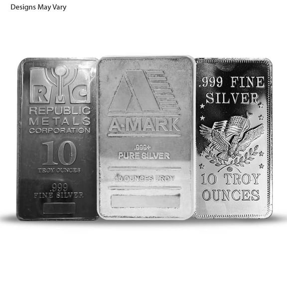 1 oz Silver Bar - APMEX (Lot of 10 Bars) | .999 Fine Silver - Walmart.com