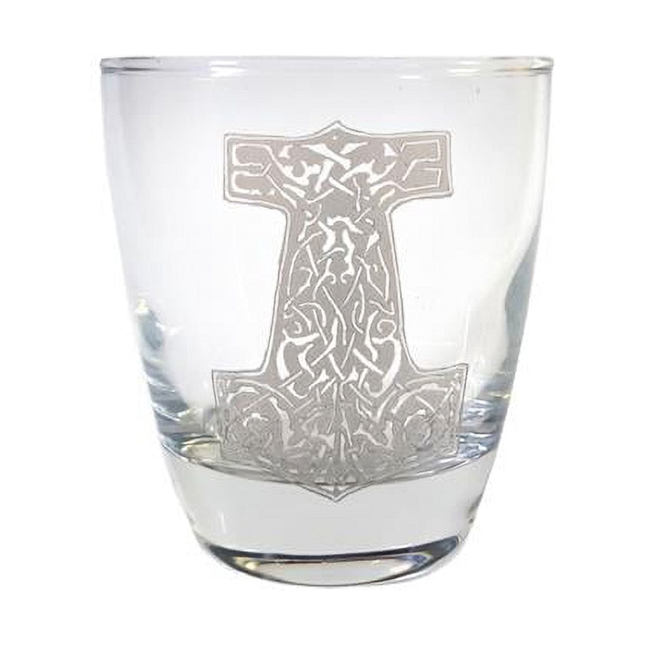 10 oz Mjolnir Thors Hammer Engraved Lowball Glass - Walmart.com