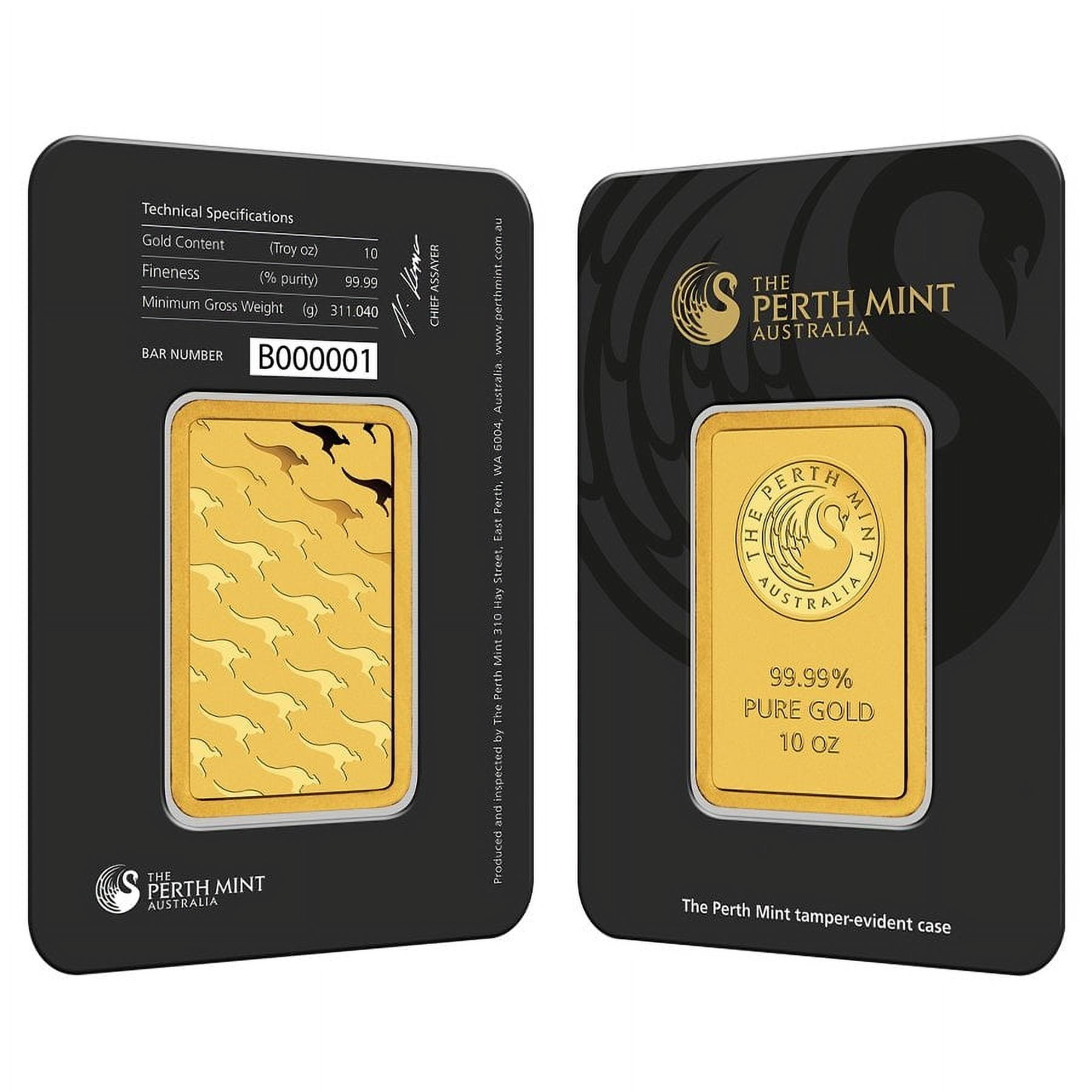 Perth Mint 10 oz Gold Bar .9999 Fine Bullion (In Assay) - Walmart.com