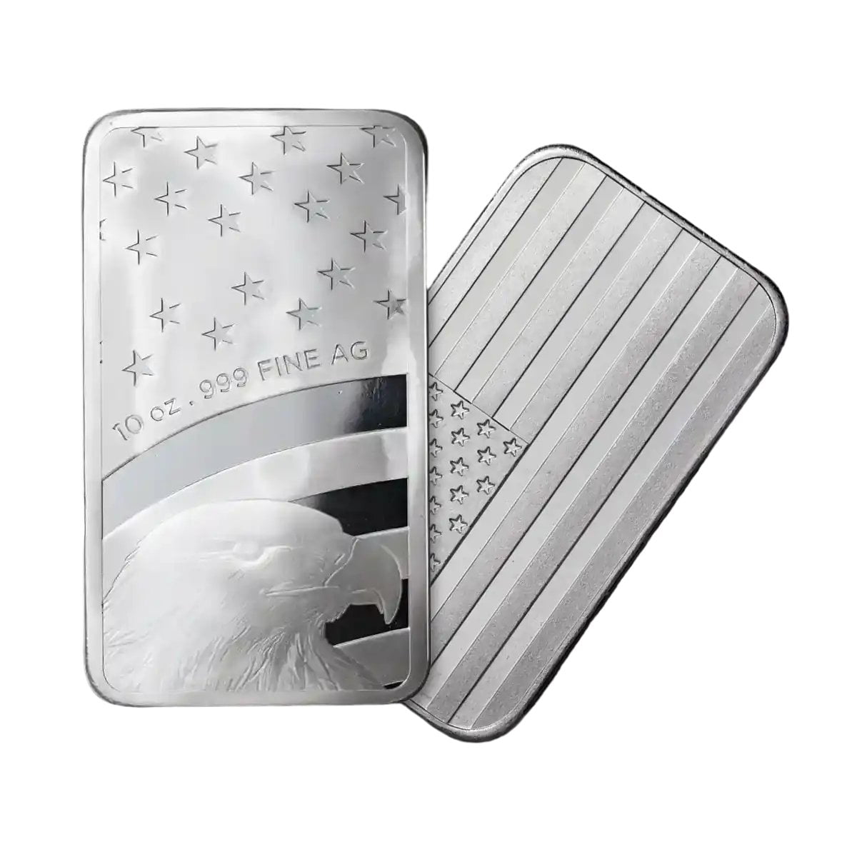 10 oz Silver American Flag Design Bar (Eagle) - Lot of 2 - Walmart.com