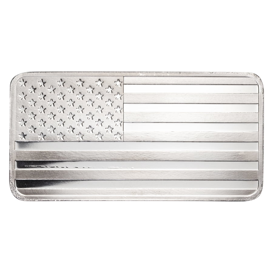 10 oz Silver American Flag Design Bar - Walmart - Walmart.com