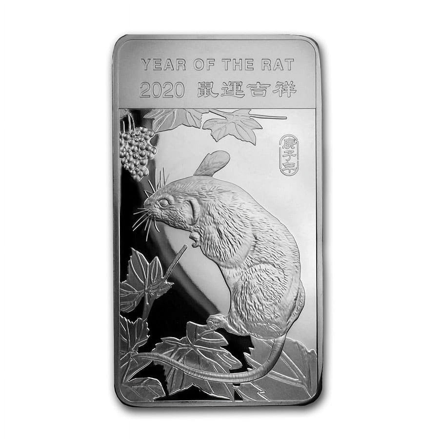 2020 APMEX 10 oz Silver Bar - Year of the Rat Bullion Collectible ...