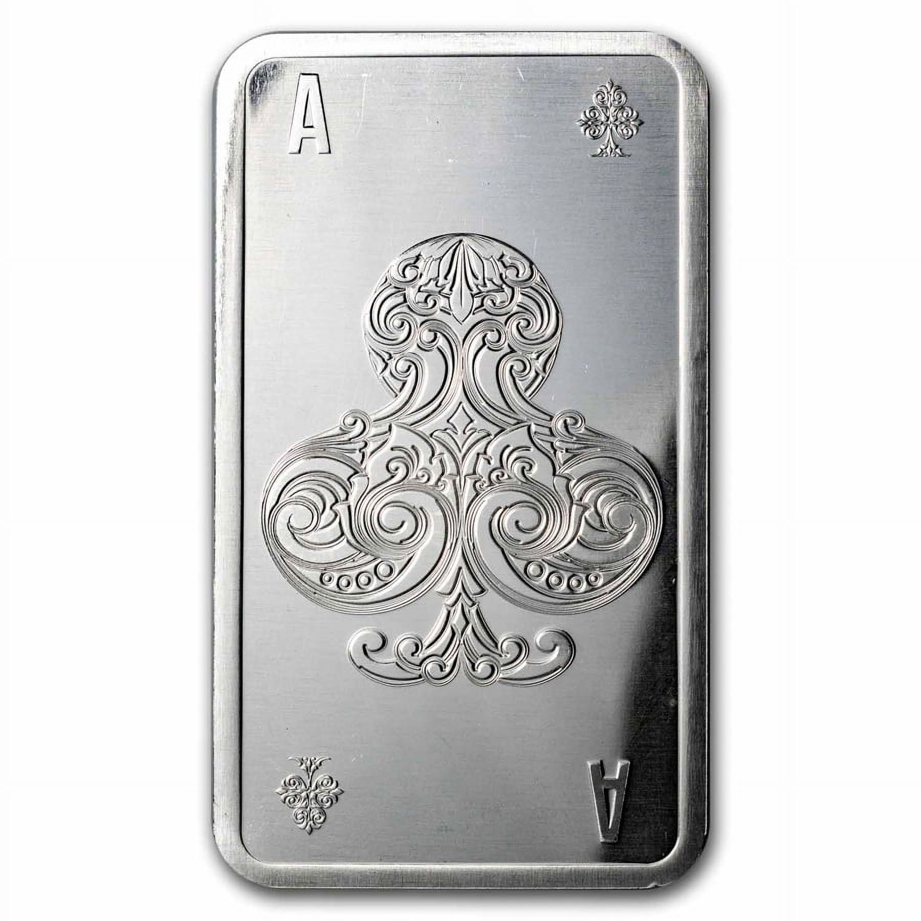 Ace Series 10oz Pure Silver Bullion Bar - Ace of Clubs Design - Walmart.com