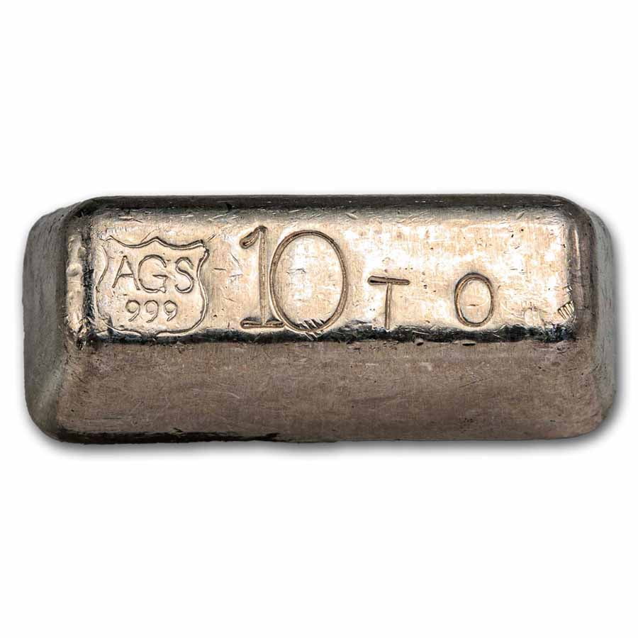 10 oz Silver Bar - American Gold & Silver Inc (AGS) - Walmart.com