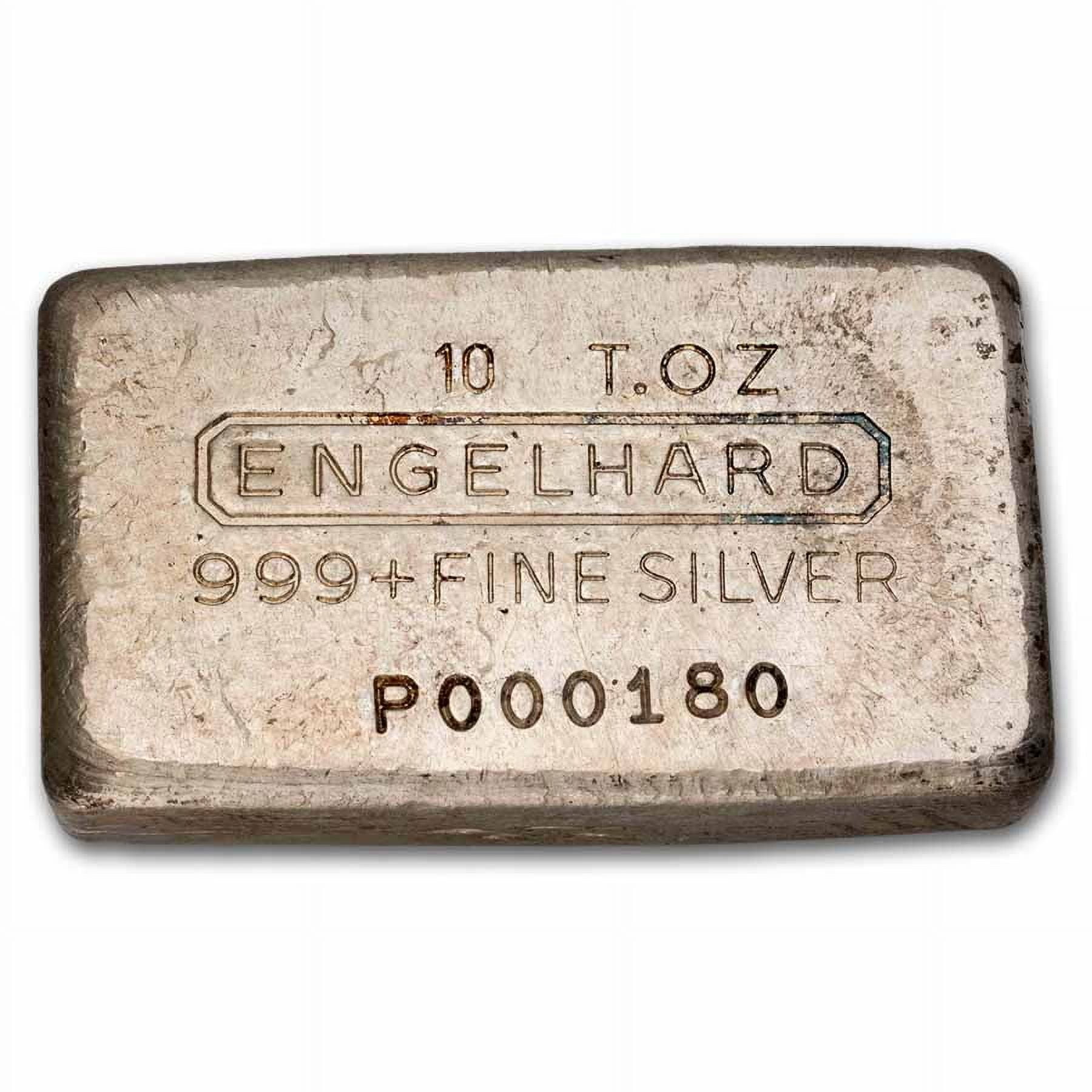 10 oz Silver Bar - Engelhard (6th Gen, "P" Prefix, P000180) - Walmart.com