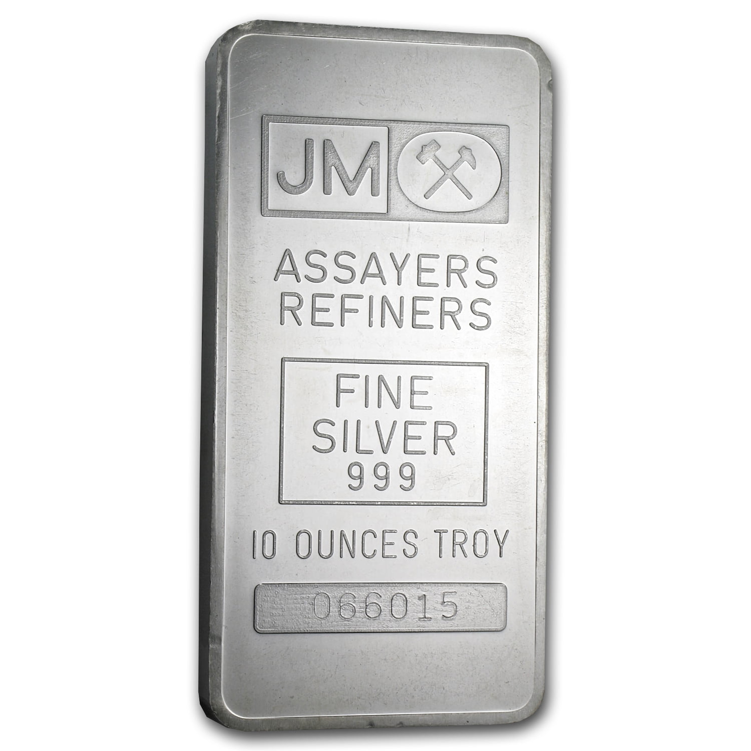 10 oz Silver Bar - Johnson Matthey (Pressed, Plain Back) - Walmart.com